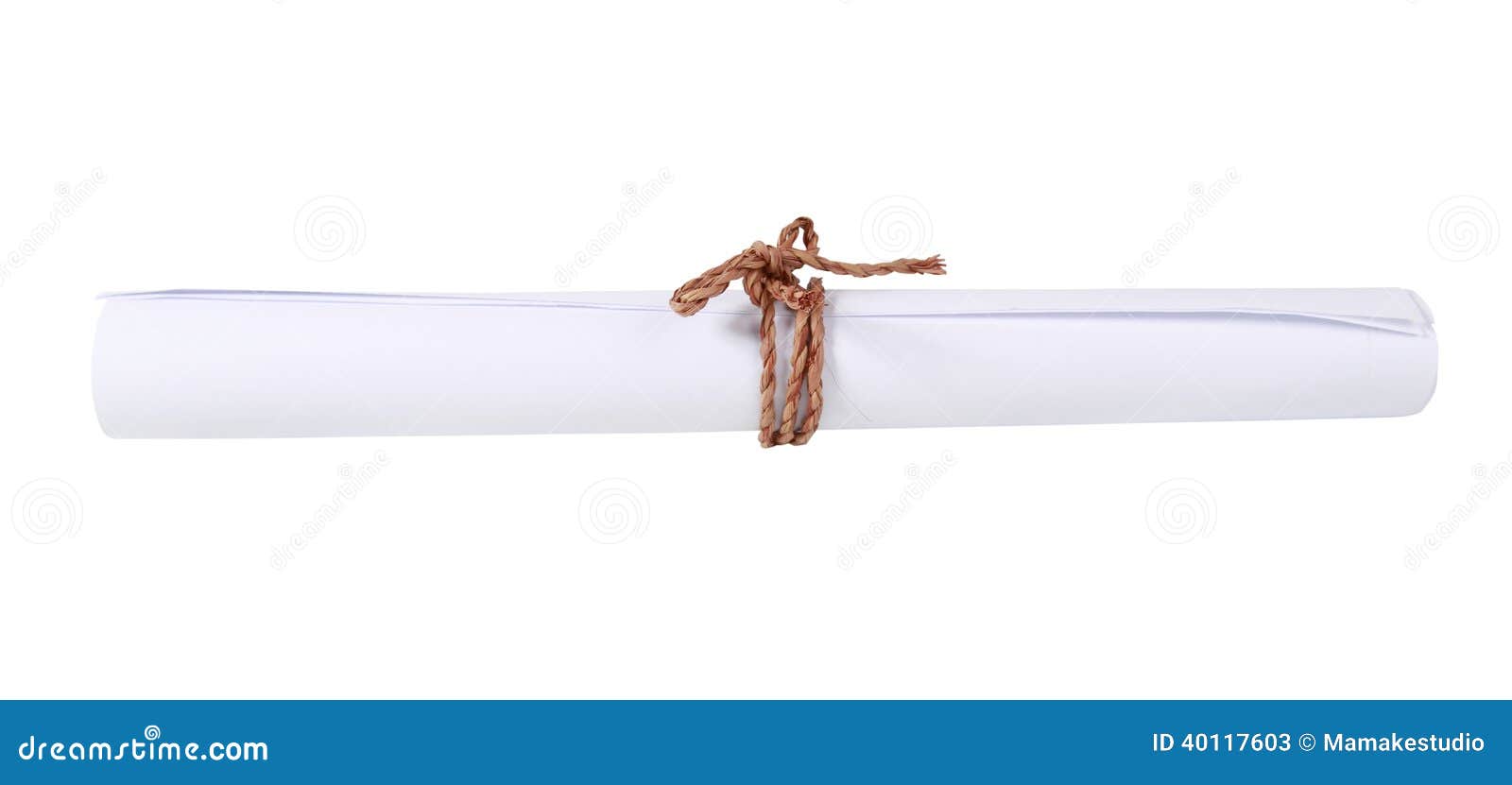 White paper roll stock image. Image of ripped, manuscript - 40117603