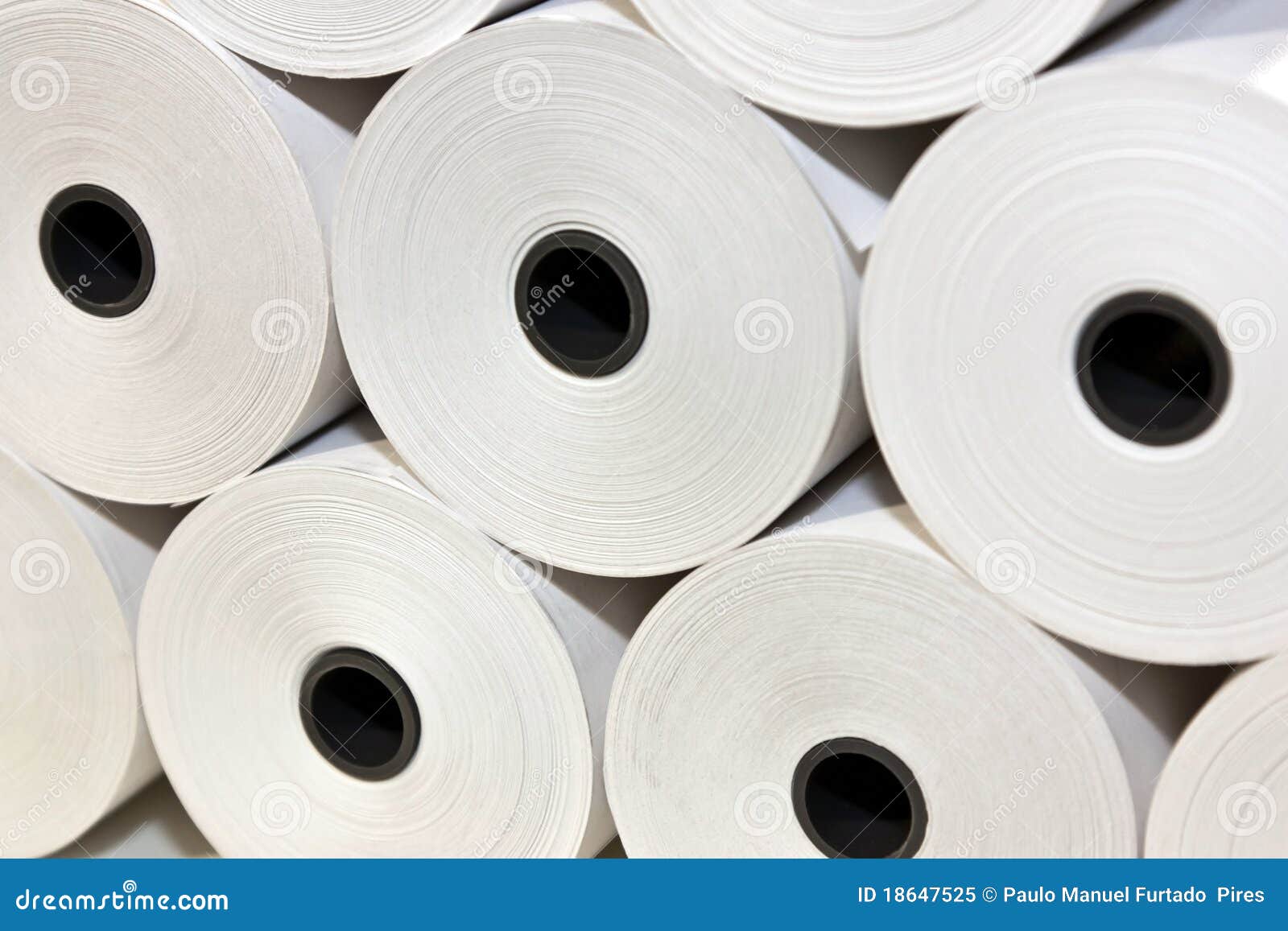 White Paper Rolls stock image. Image of motif, recycled - 18647525