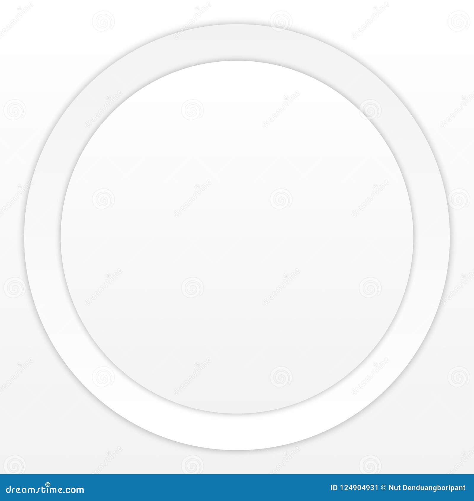 White Paper Round with Shadow on White Background Stock Vector ...