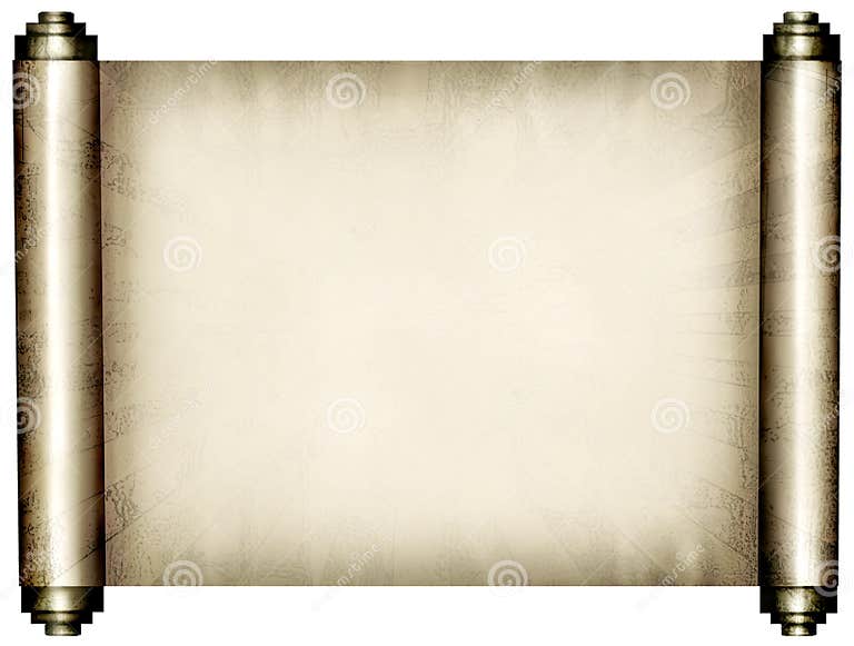 White paper scroll stock illustration. Illustration of aged - 6890641