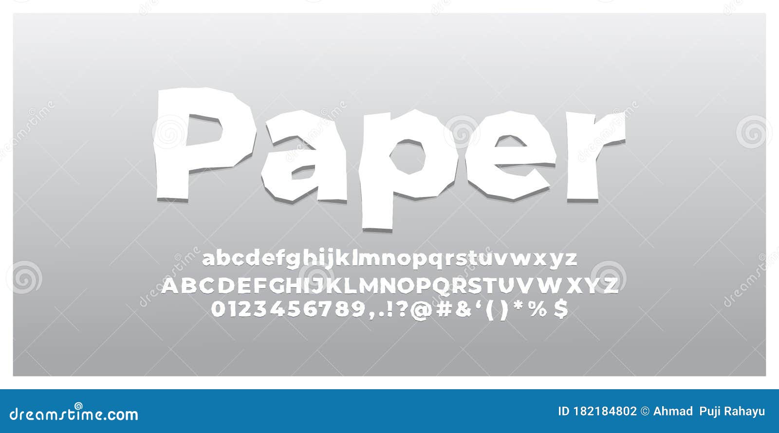 White Paper Shadow 3d Font Styles Designs Templates Editorial ...
