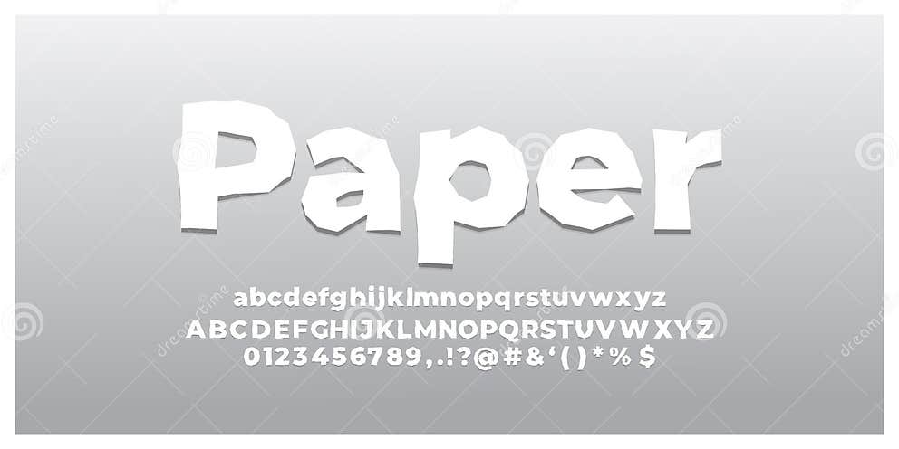 White Paper Shadow 3d Font Styles Designs Templates Editorial ...