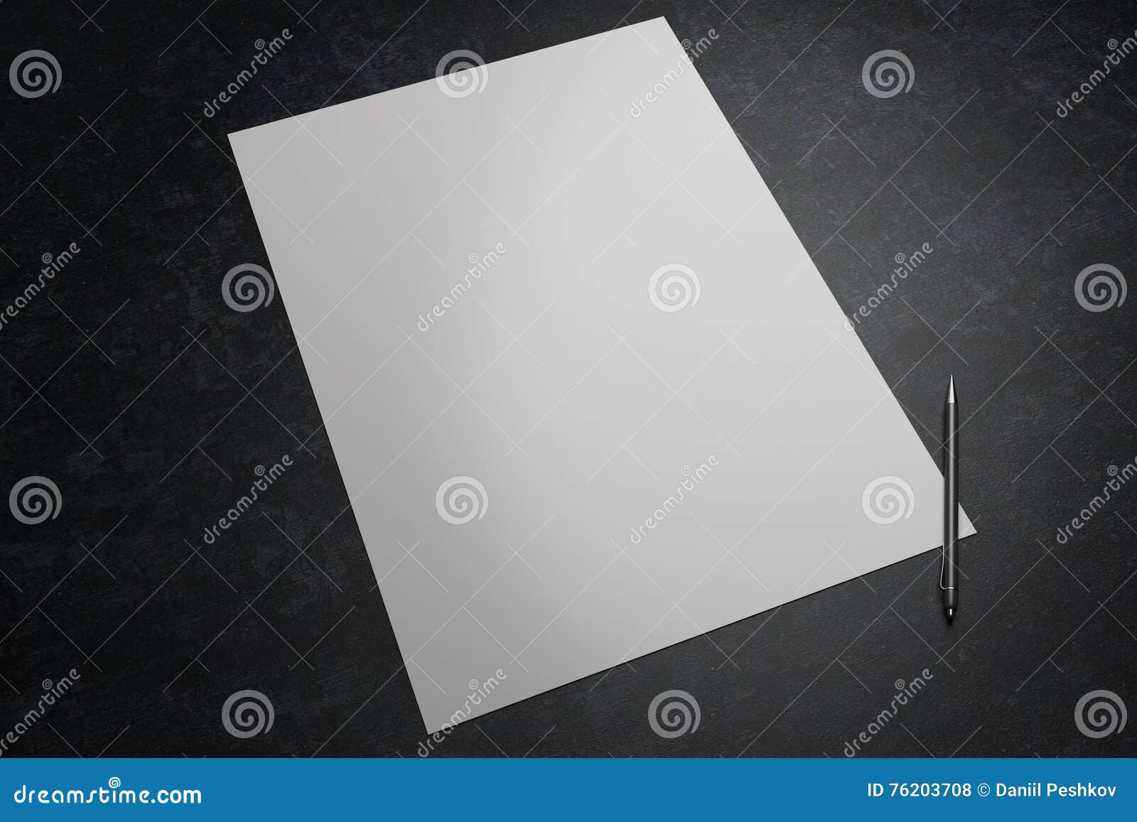 White paper sheet and pen stock illustration. Illustration of pattern ...