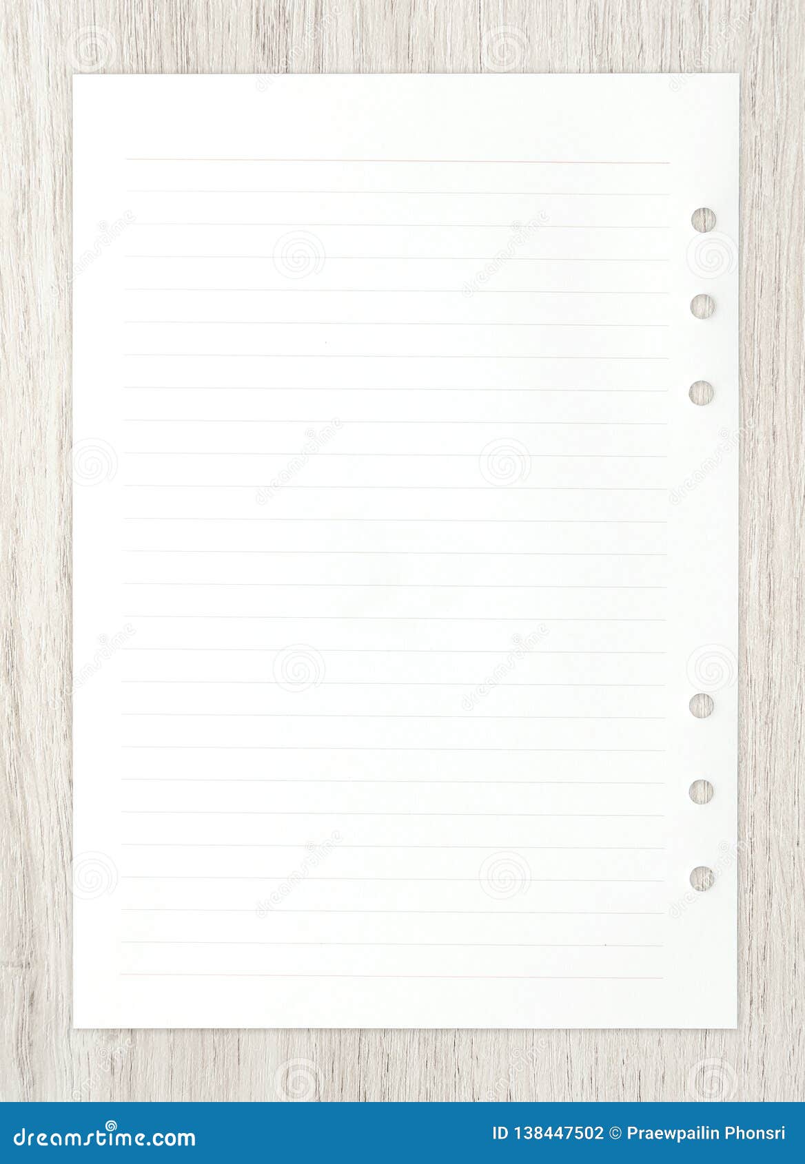 White Paper Sheet on Wood Texture for Business Background Stock Photo ...