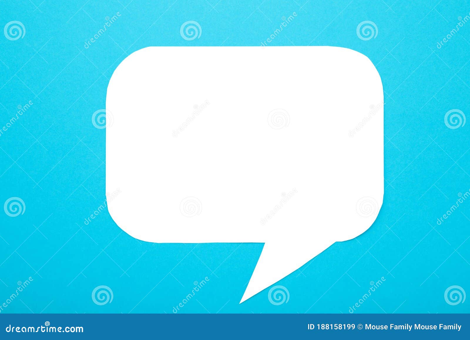 White Paper Speech Bubbles on Blue Background Stock Image - Image of ...