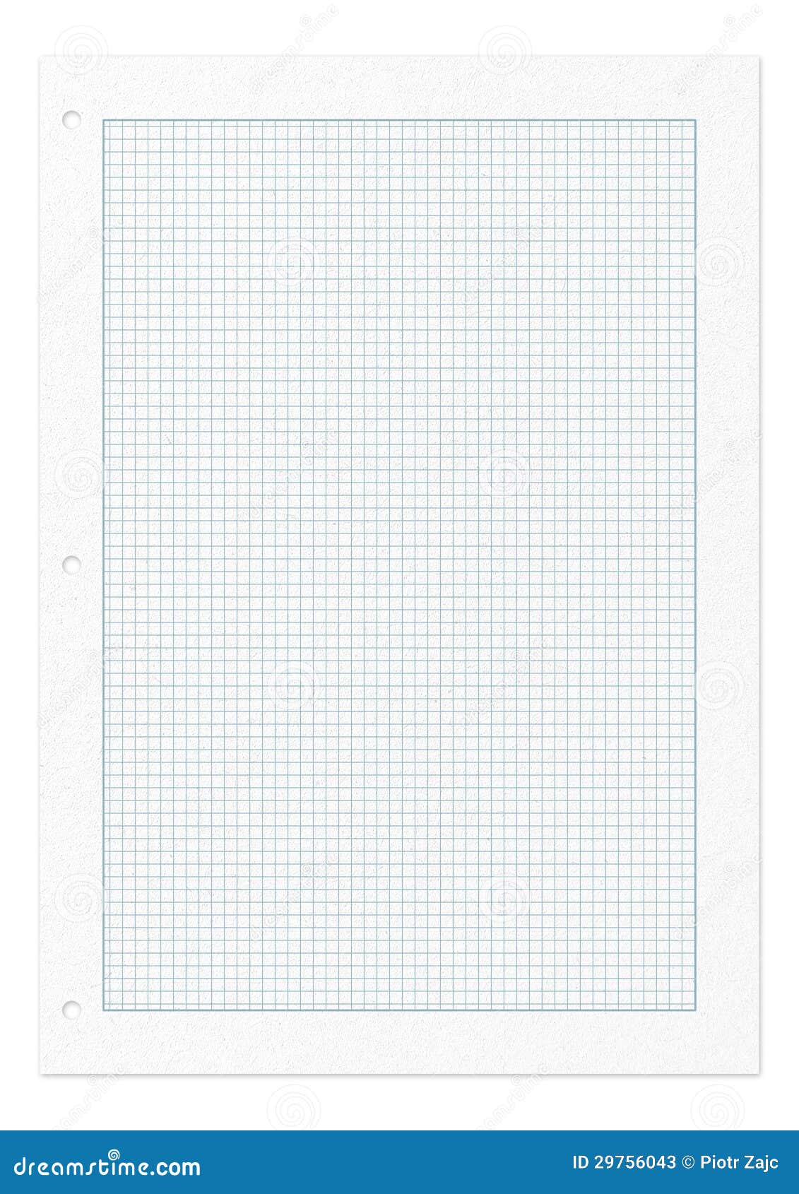 Squared Pattern Page of Paper Isolated on White Stock Image - Image of ...