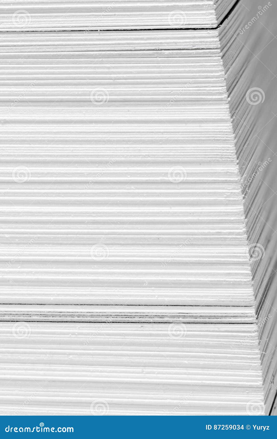 White paper stack stock photo. Image of background, angle - 87259034