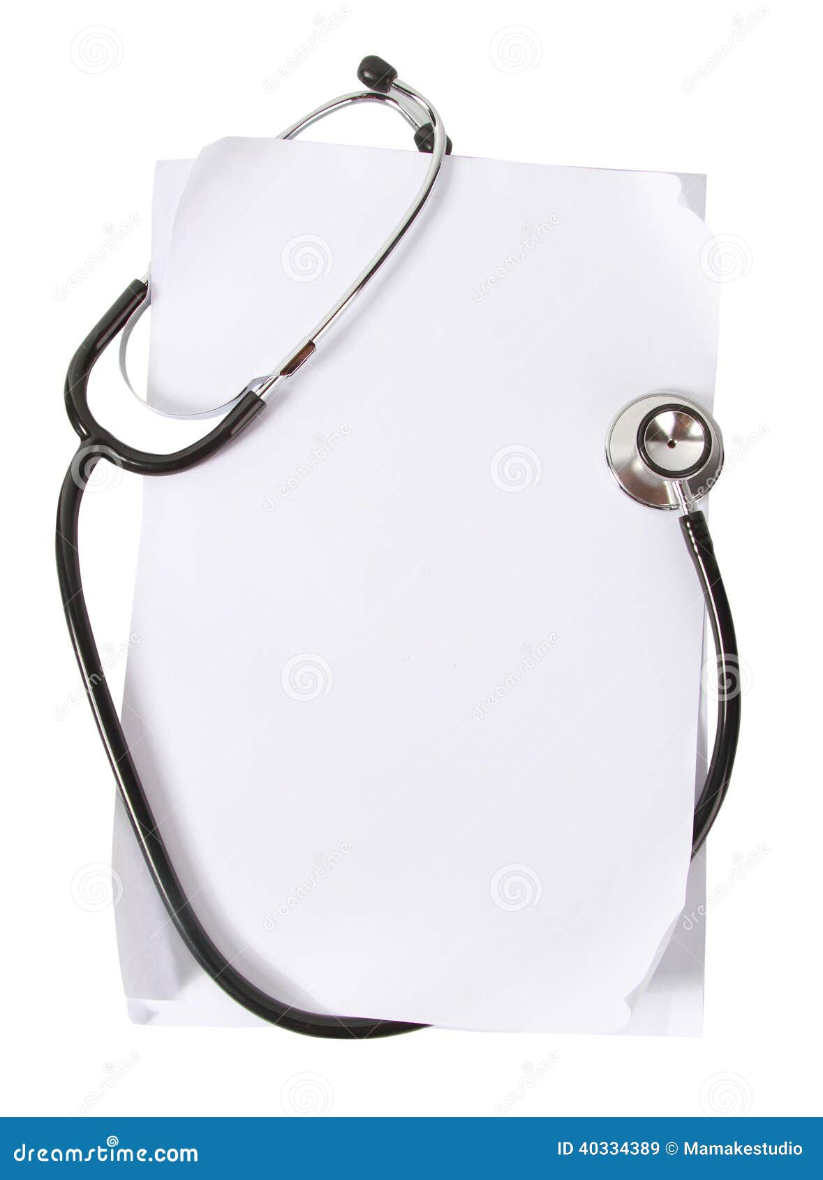 White Paper and Stethoscope for Medical Note Stock Image - Image of ...
