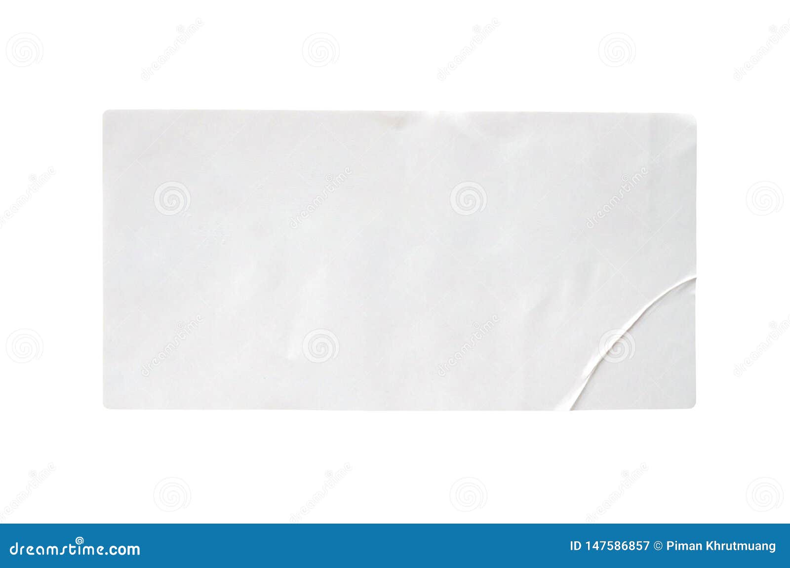 White Paper Sticker Label Isolated on White Stock Image - Image of ...