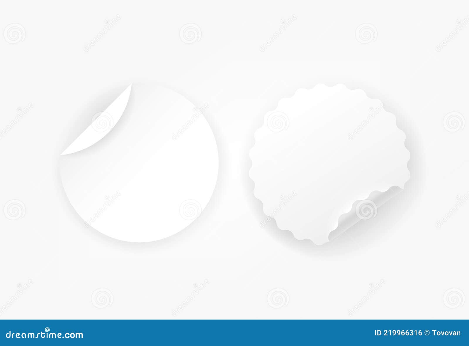 White Paper Stickers with Bending Corners Stock Vector - Illustration ...