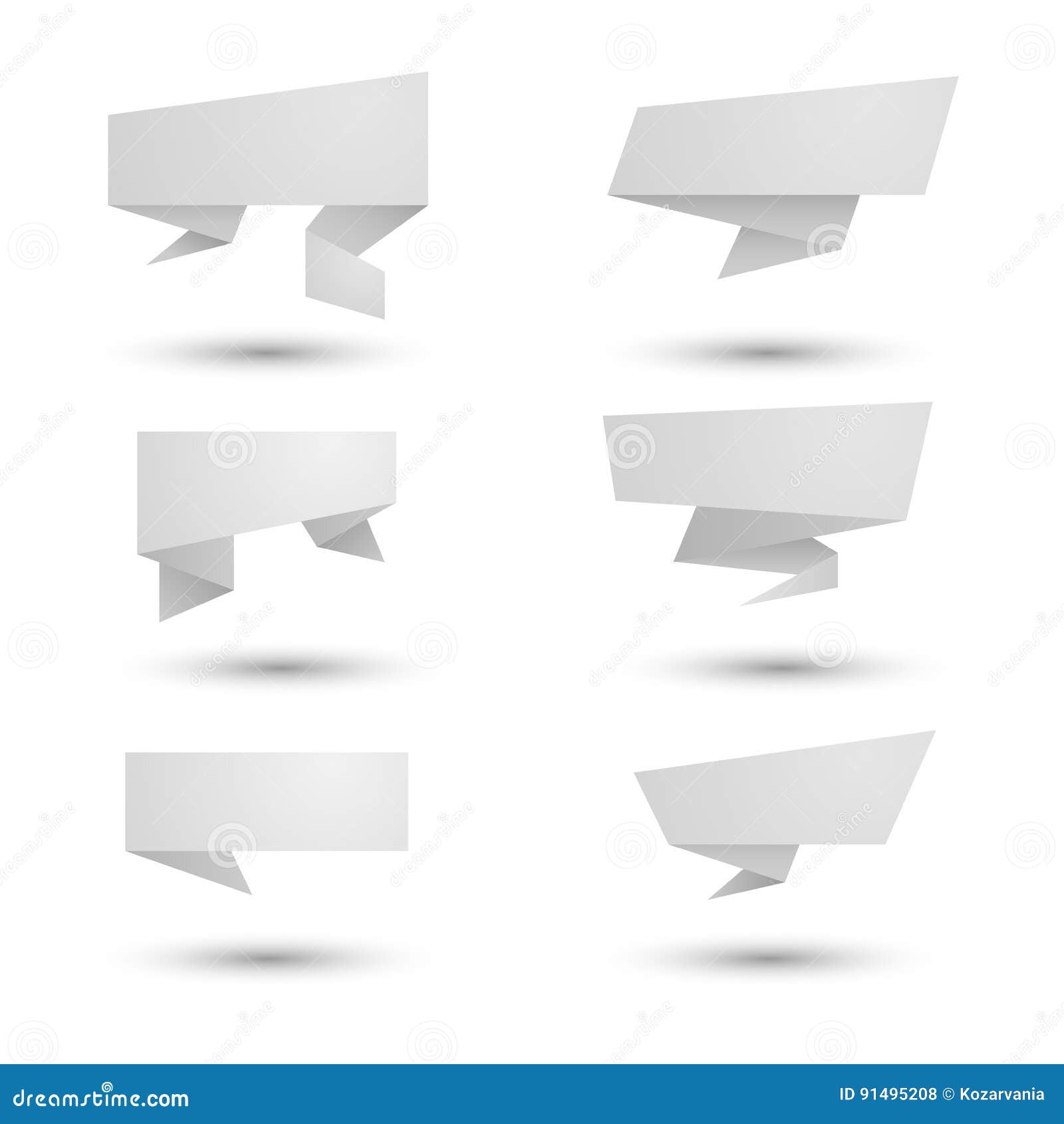 White Paper Stickers Collection Stock Vector - Illustration of promo ...