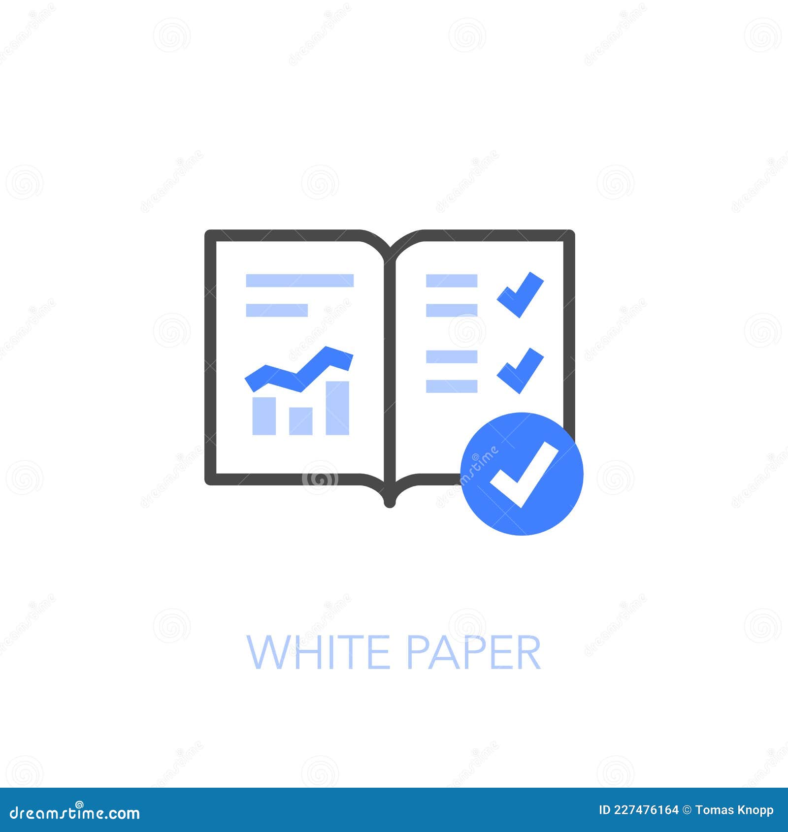 White Paper Symbol with an Informational Document and a Check Mark ...