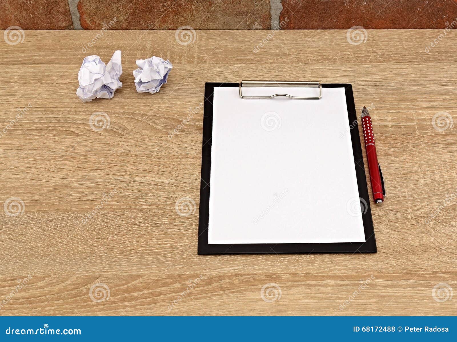 White paper on the table stock photo. Image of wood, paper - 68172488