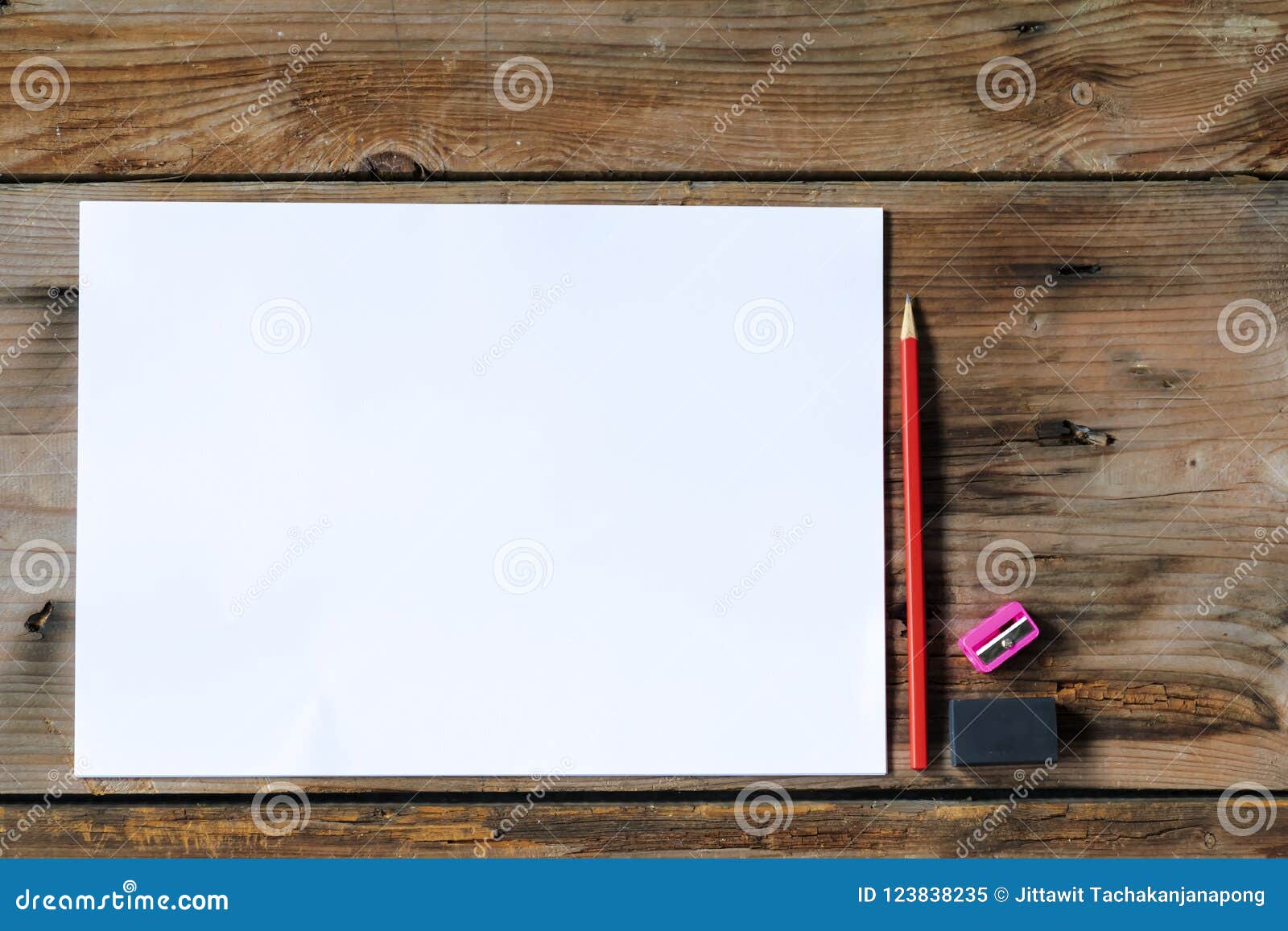 White A4 Paper on the Table, Copy Space Concept. Stock Image - Image of ...
