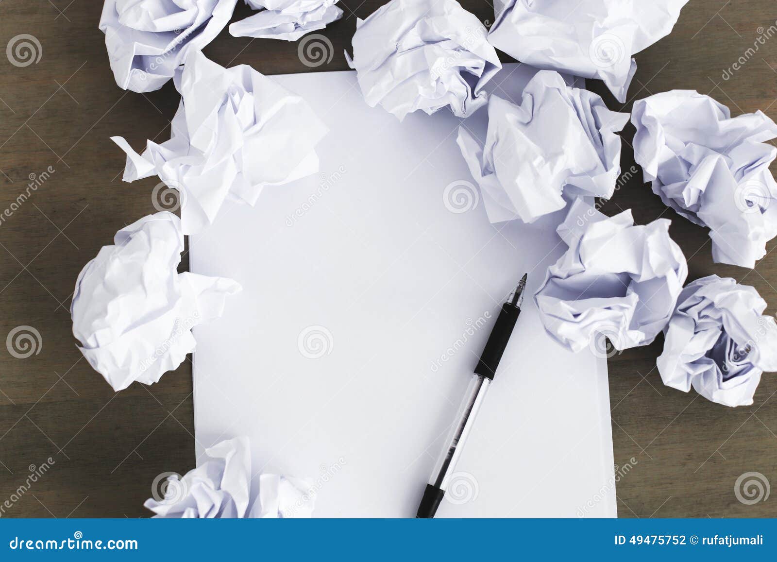 White paper on the table stock photo. Image of mistake - 49475752