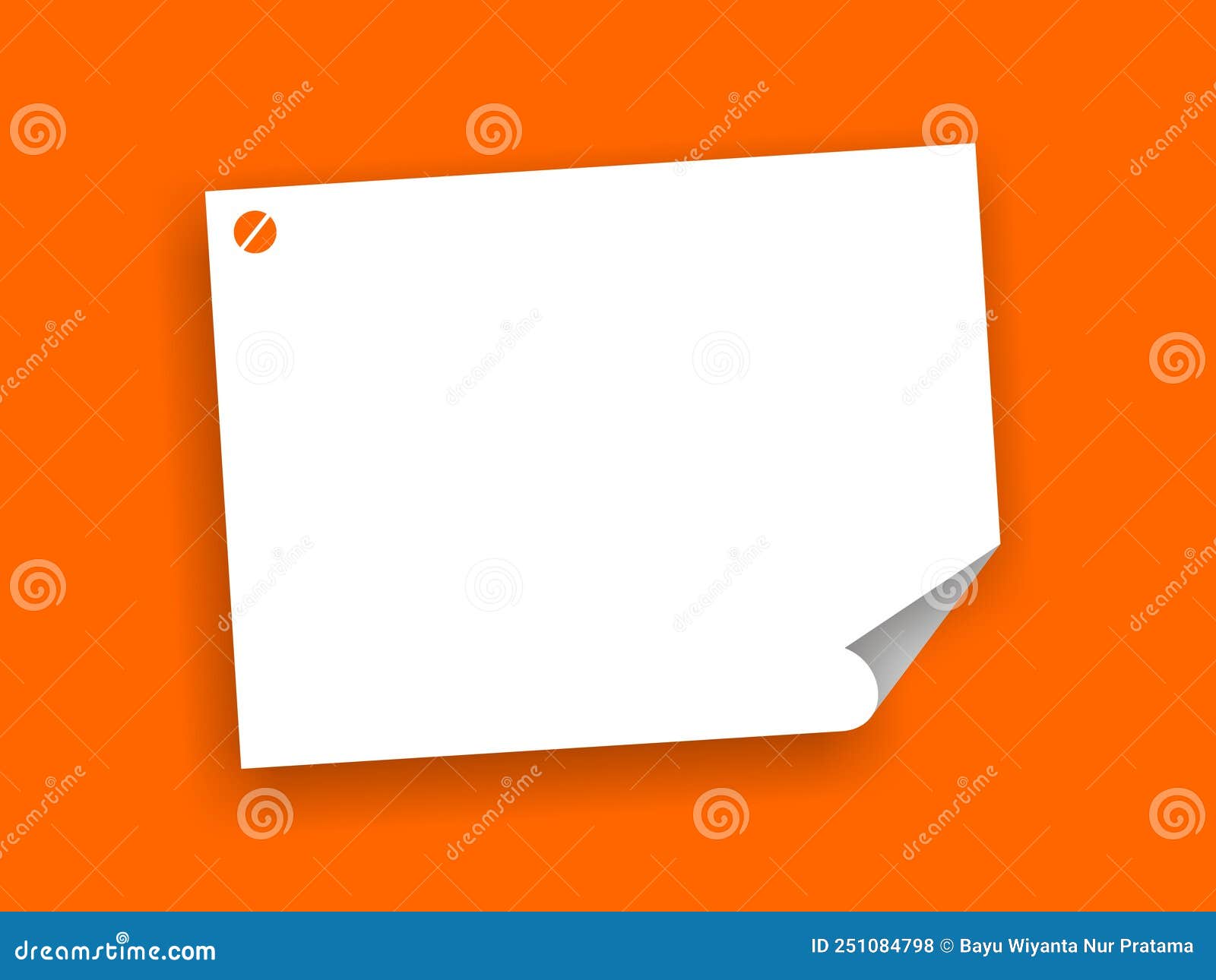 White Paper Template on Orange Background Stock Illustration ...