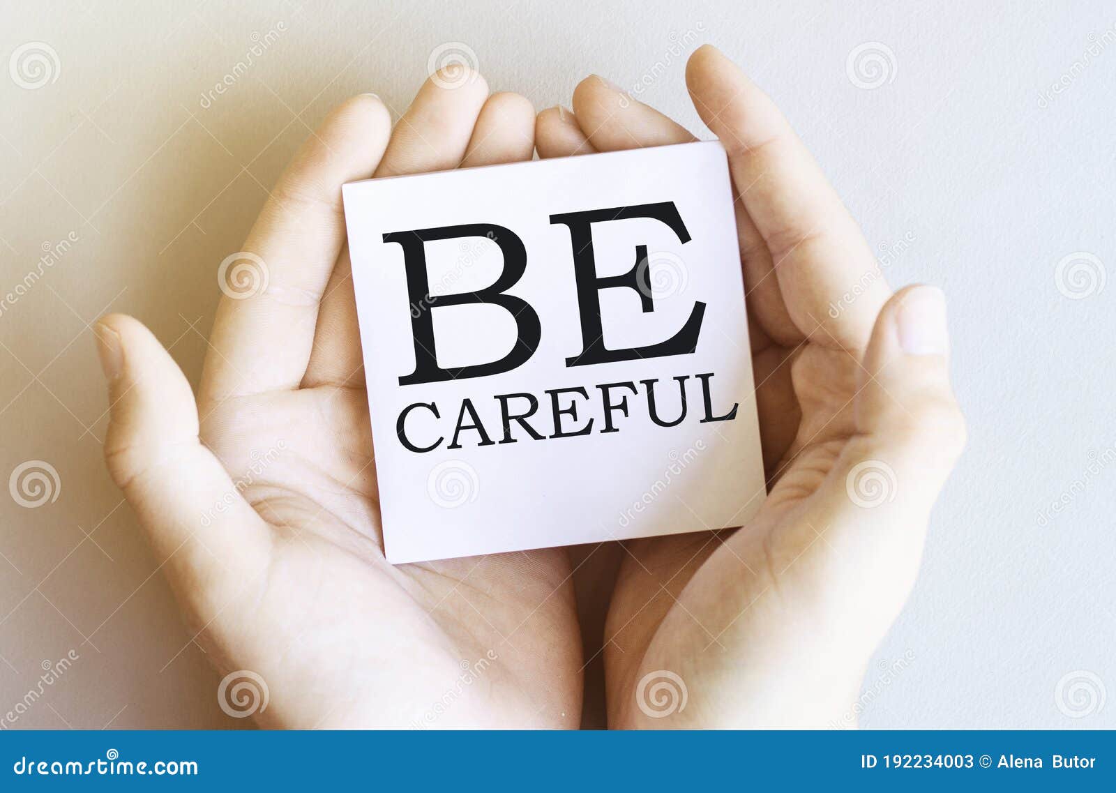 Be Careful Text On Yellow Label At Escalator Stock Image ...