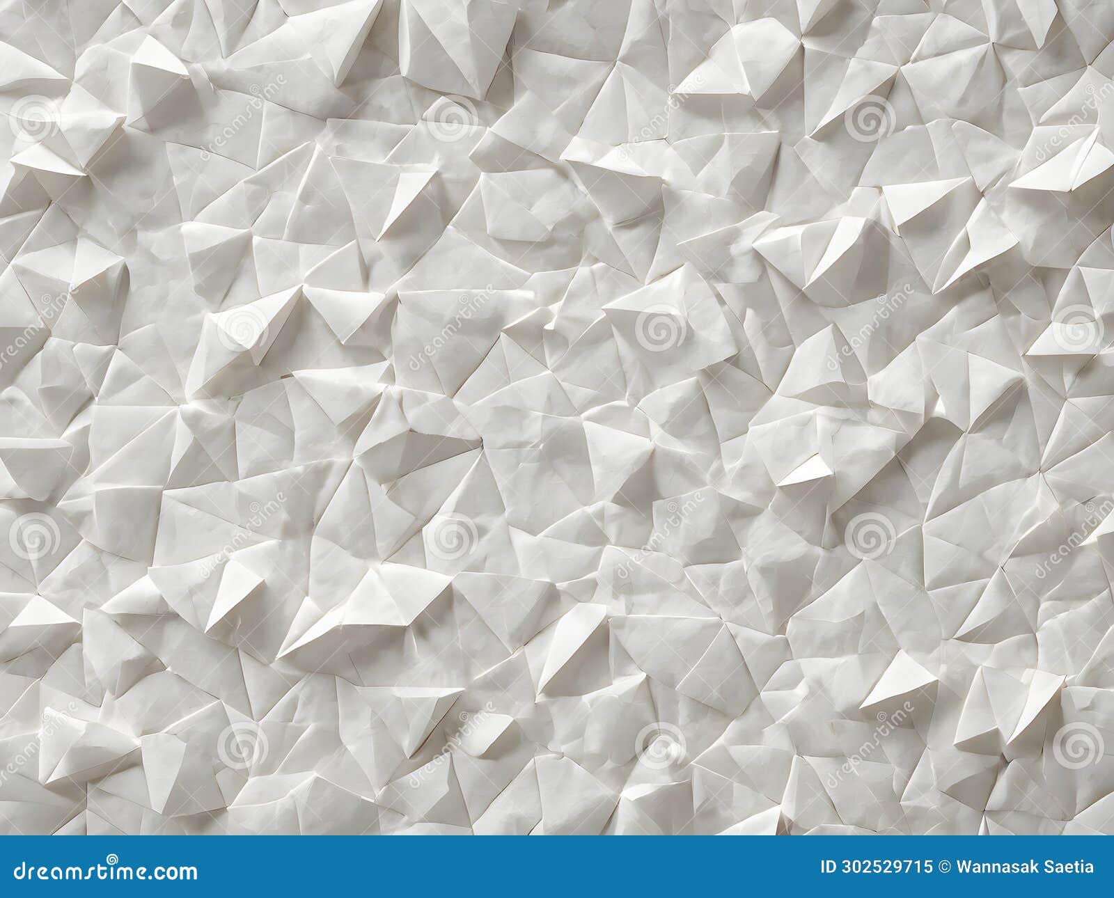 White Paper Texture Background, Polygonal Origami Style Pattern Stock ...