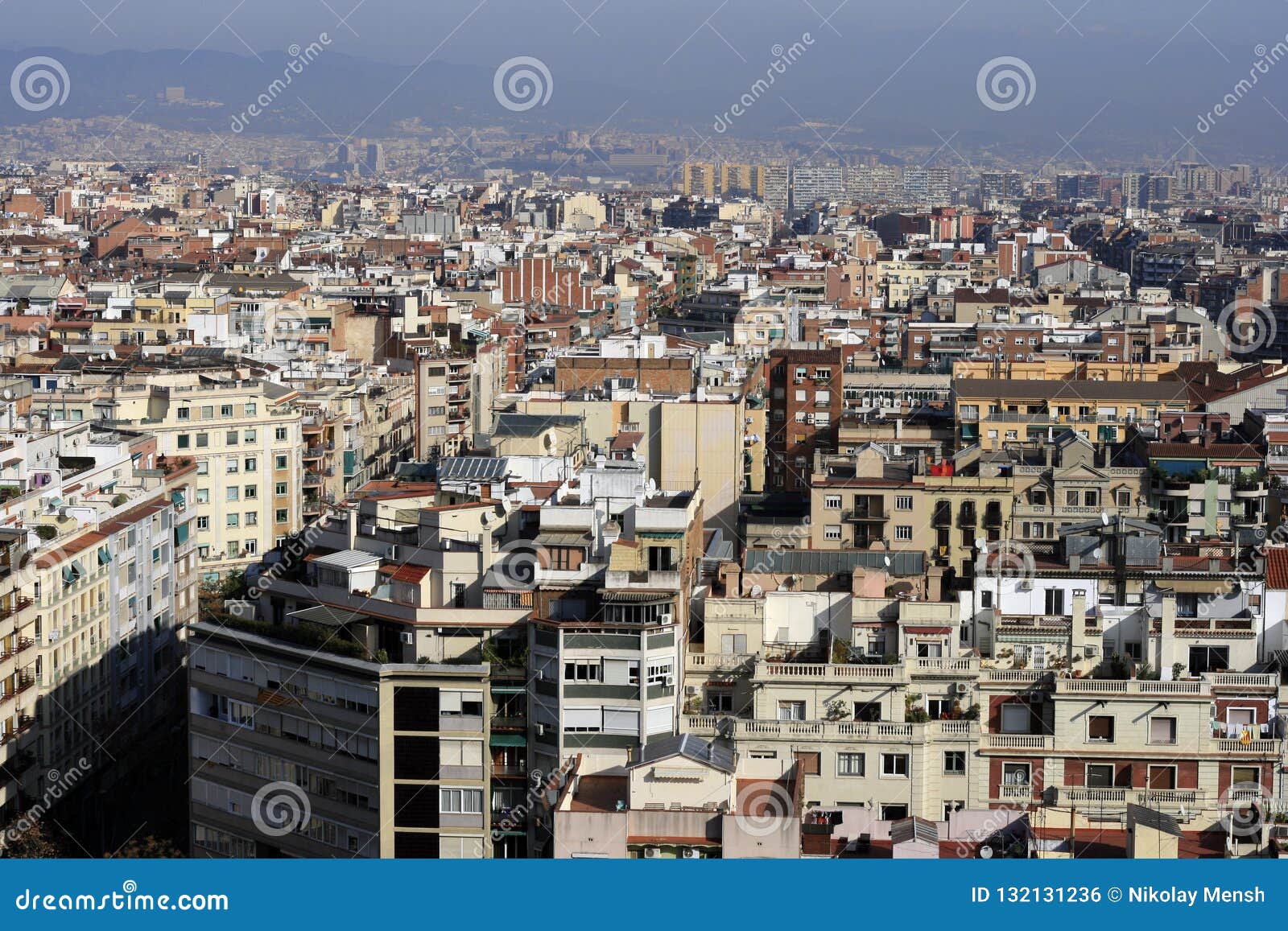 Cityscape of Barcelona, Spain Stock Photo - Image of panorama ...