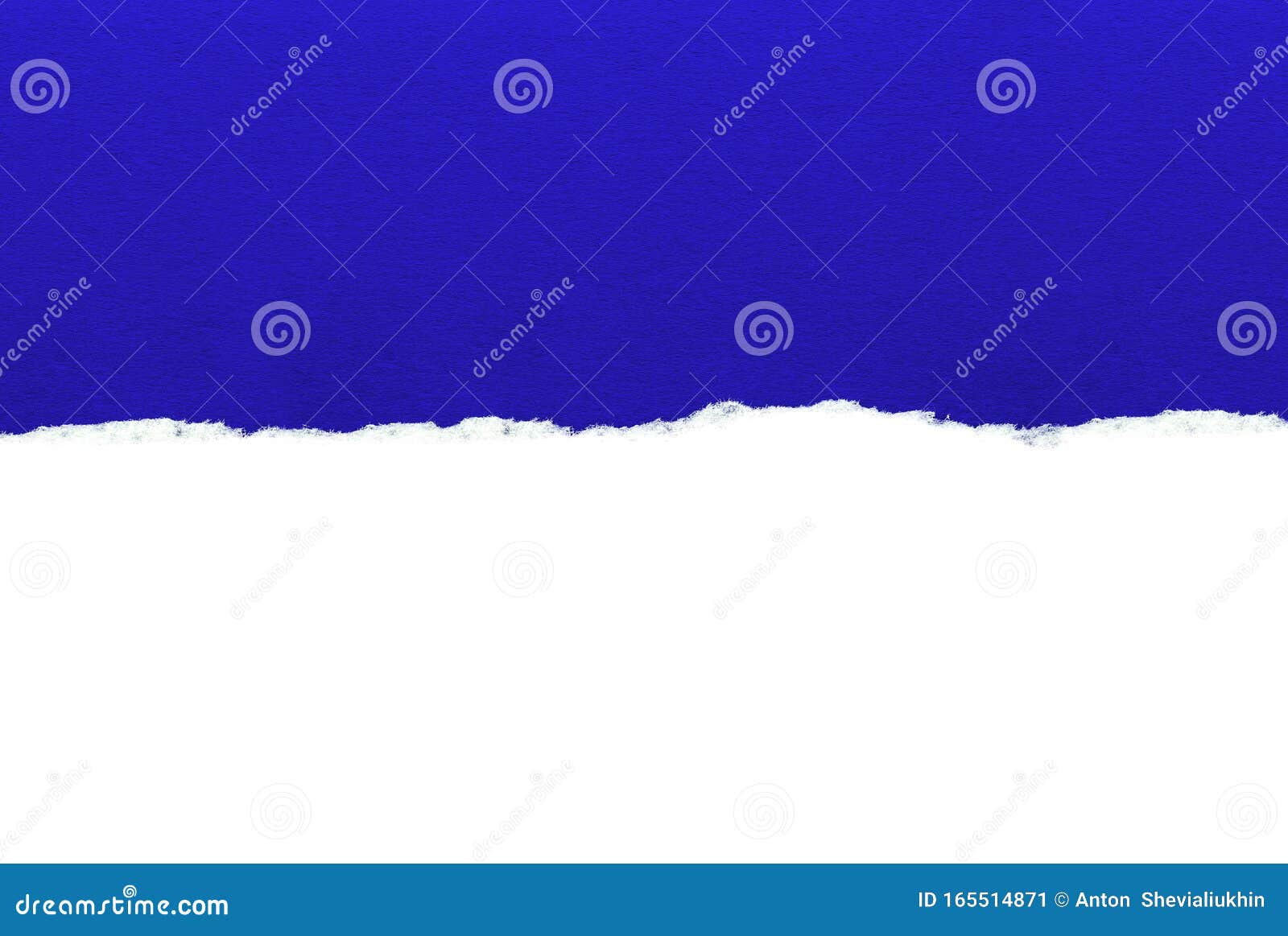 White Paper With Torn Edges Isolated With A Dark Blue Color Paper ...
