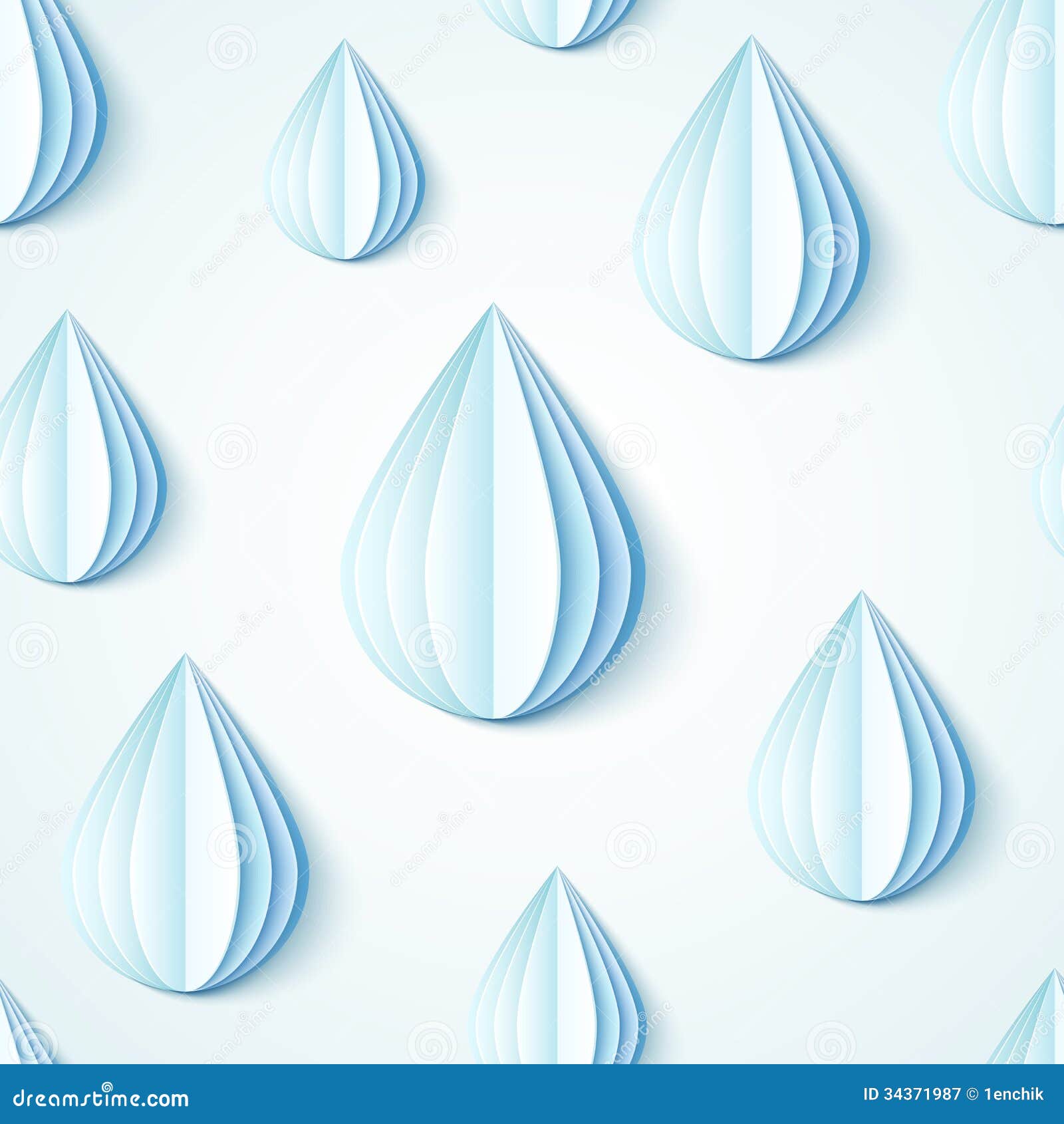 White Paper Water Drop in Origami Style Stock Vector - Illustration of ...