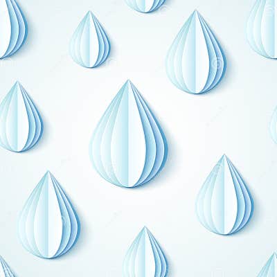 White Paper Water Drop in Origami Style Stock Vector - Illustration of ...
