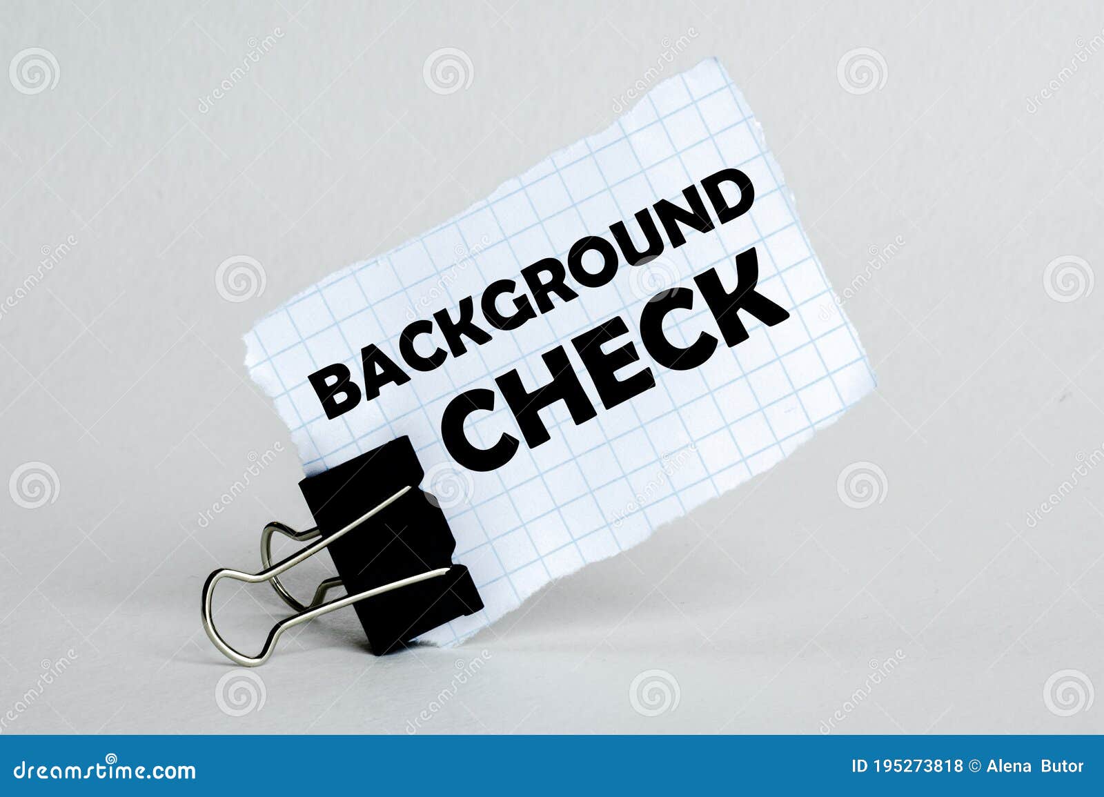White Paper on the White Background with Text Background Check Stock ...