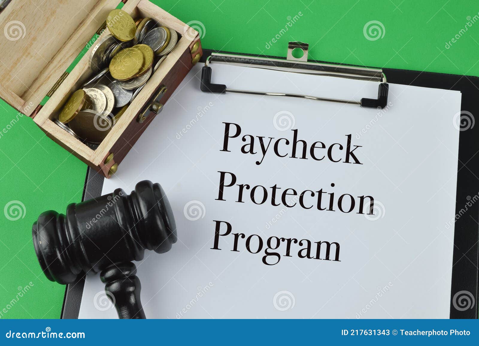 White Paper Written with PAYCHECK PROTECTION PROGRAM Stock Image ...