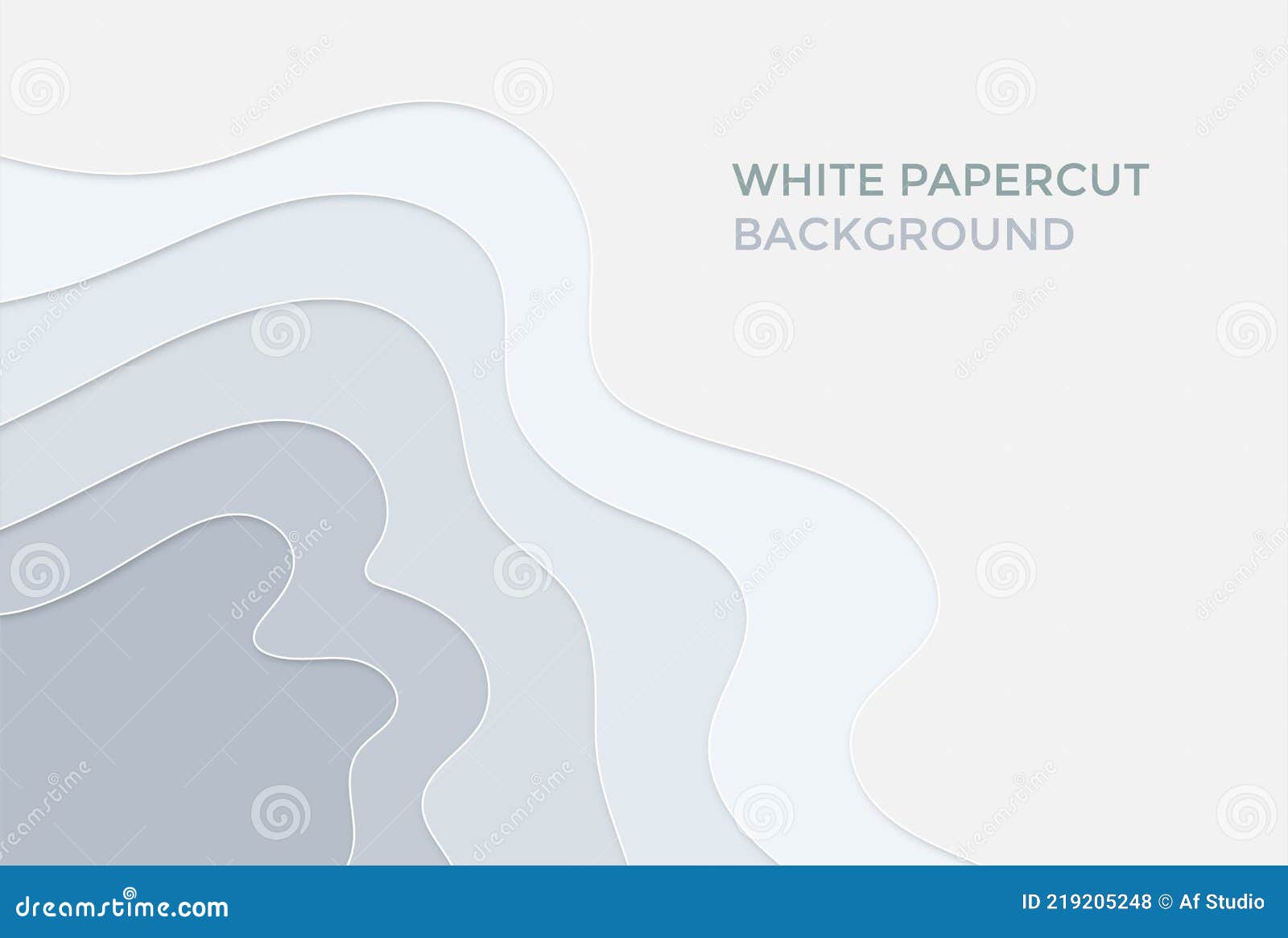 White Papercut Abstract Background for Presentation Design. Vector ...