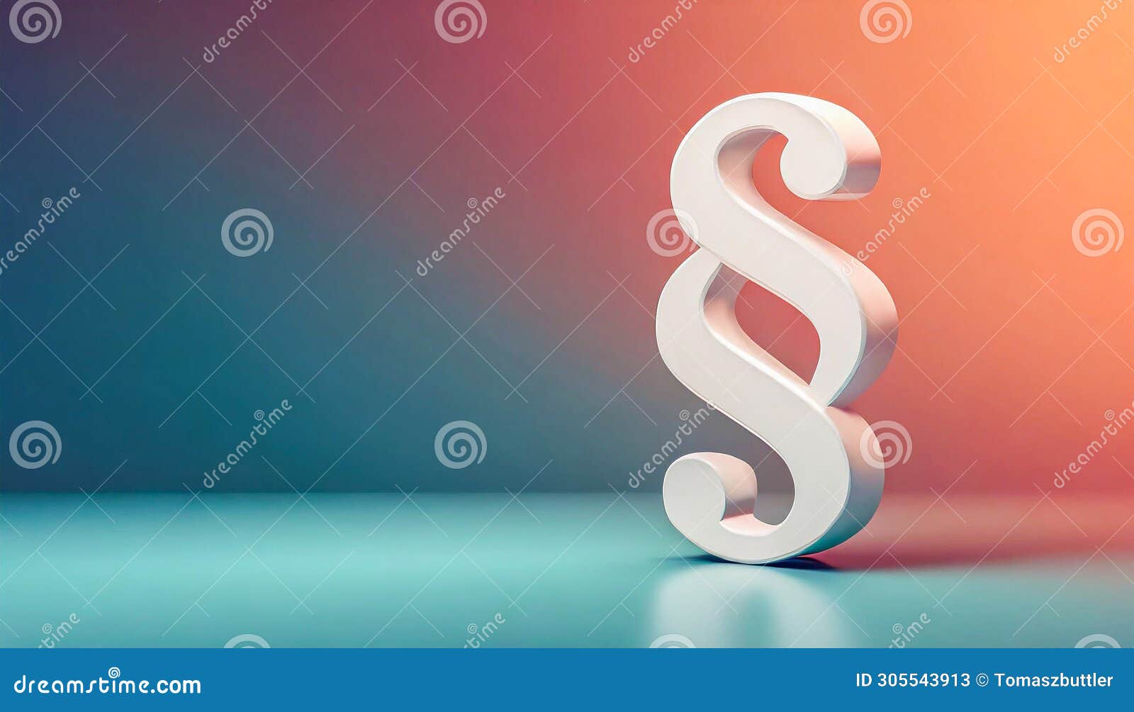 Paragraph Symbol on Blue and Orange Background Stock Illustration ...