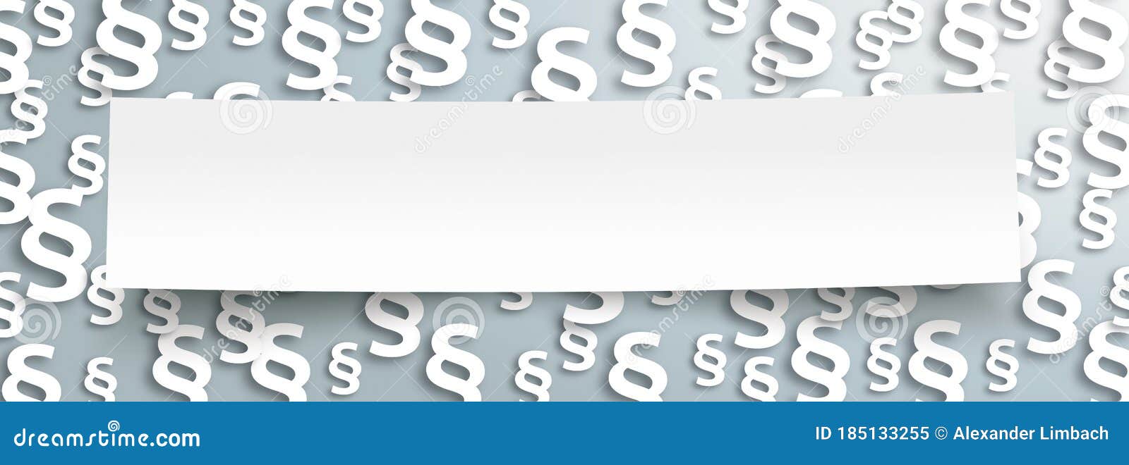 White Paragraphs Structure Paper Banner Gray Header Stock Vector ...