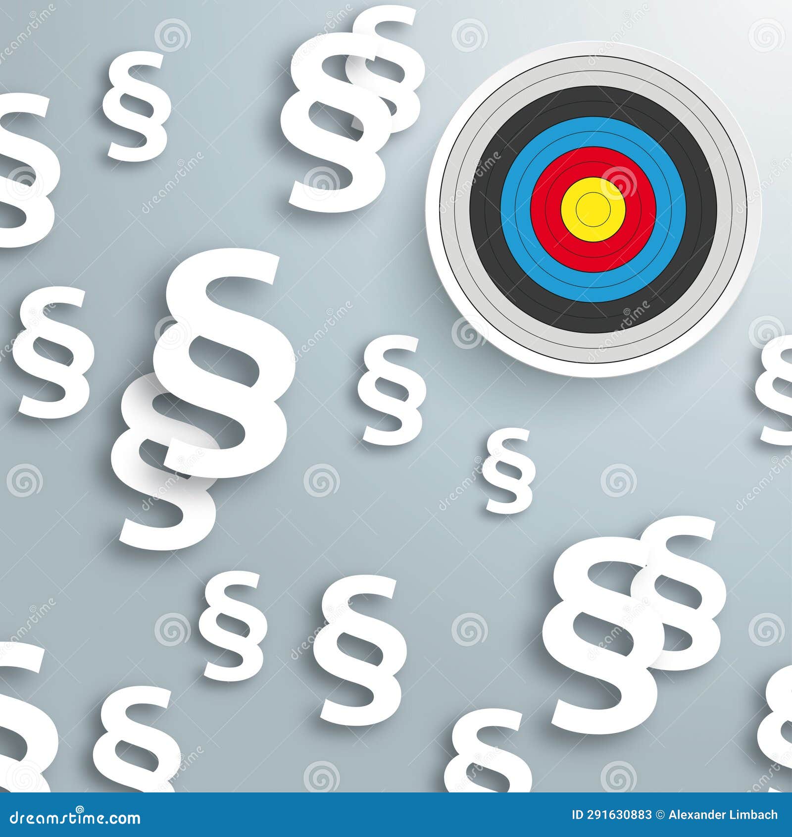 White Paragraphs Structure Paper Banner Gray Header Cartoon Vector ...