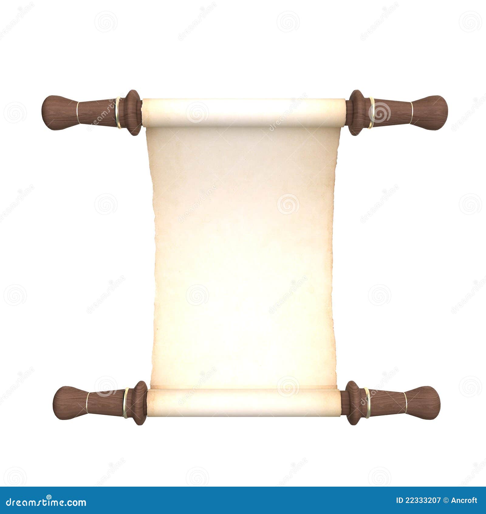 White Parchment Scroll Medieval Stock Illustration - Illustration of ...