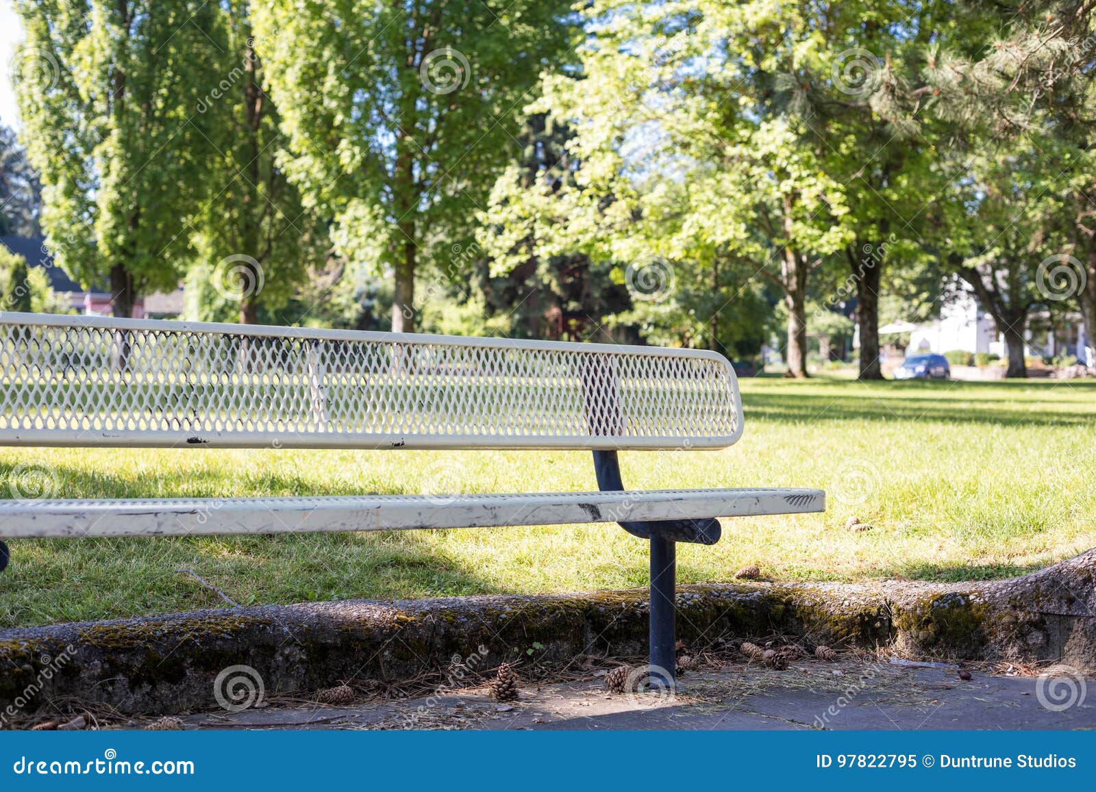 White Park Bench stock image. Image of object, decoration - 97822795