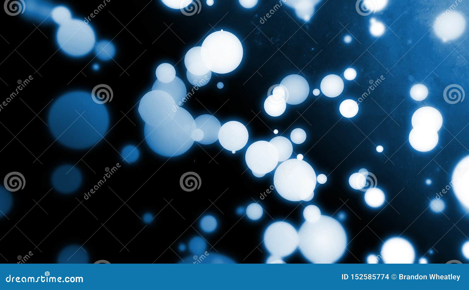 White Particles Glowing on a Dark Blue Background. Stock Illustration ...