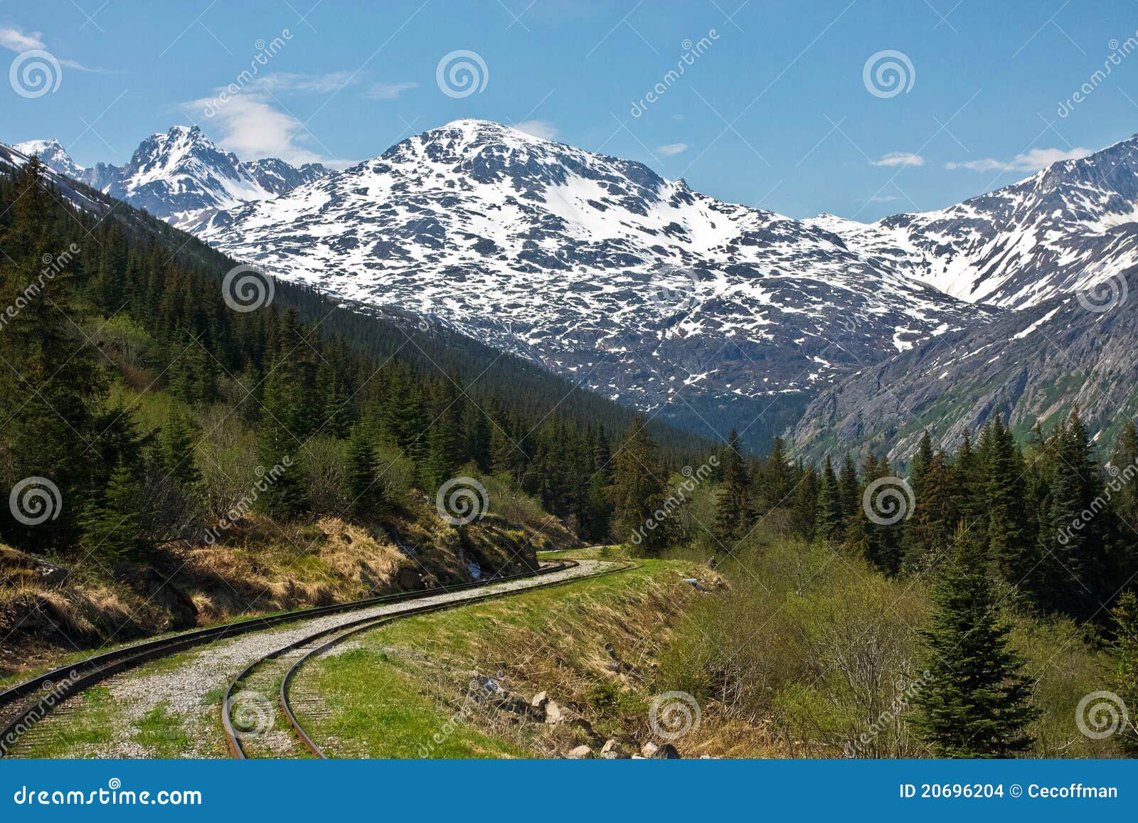 White Pass and Yukon Route Railroad Stock Photo - Image of mountains ...