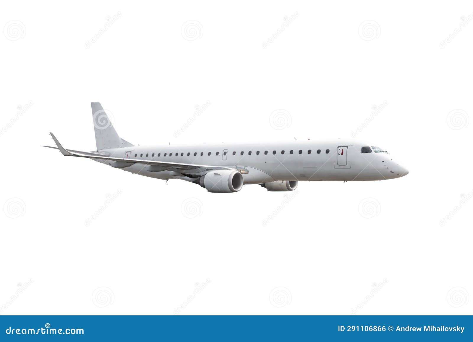 White Passenger Airliner Fly Isolated Stock Photo - Image of travel ...