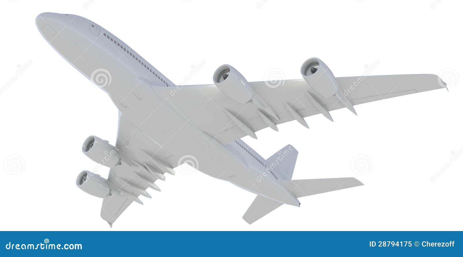 White Passenger Plane Bottom View Stock Illustrations – 77 White ...