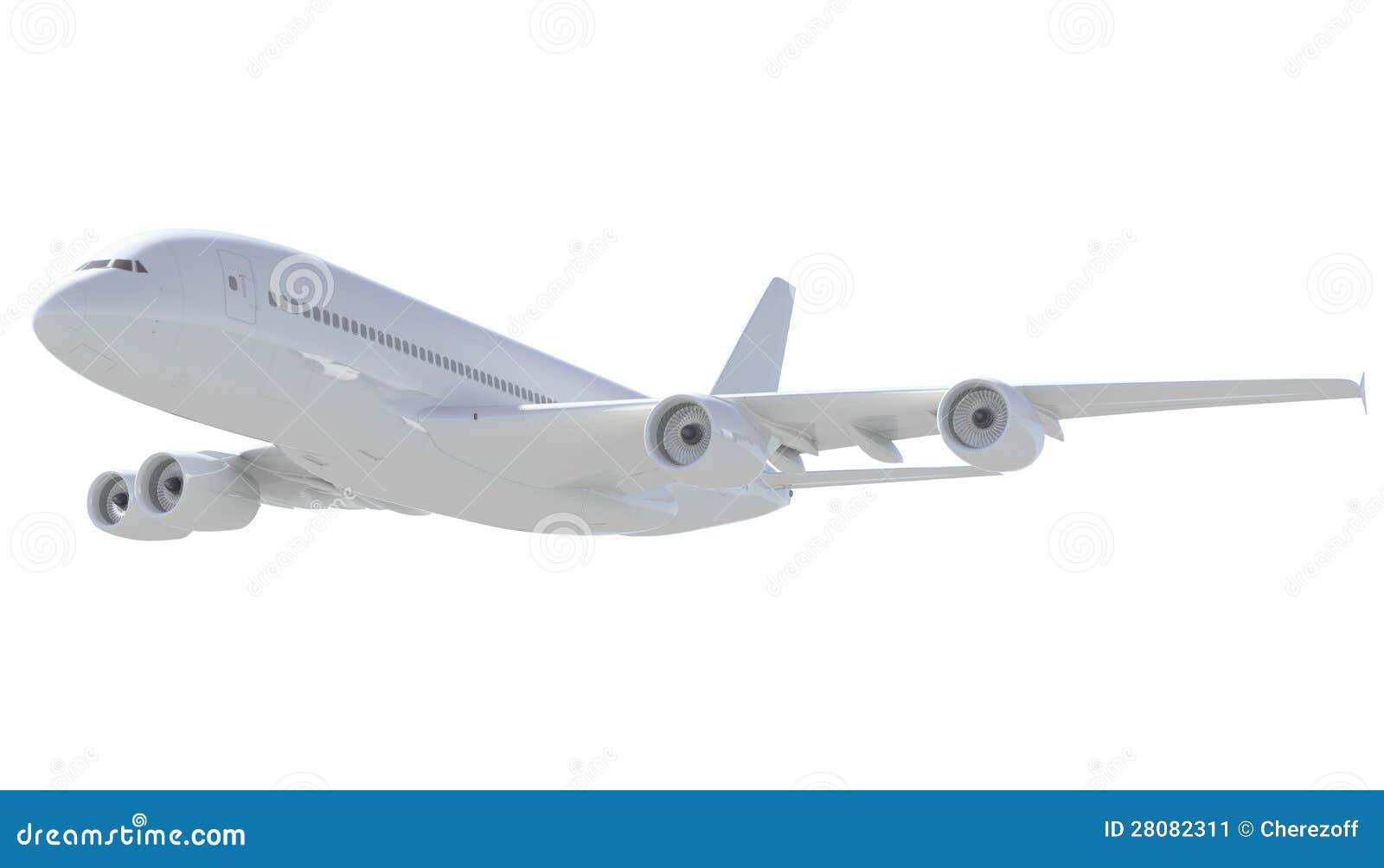 White Passenger Plane. a Side View Stock Illustration - Illustration of ...