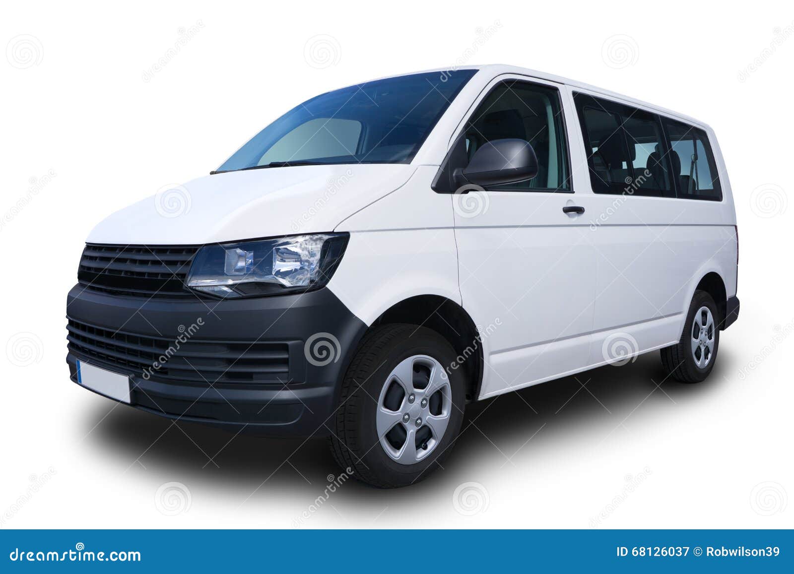 White Passenger Van stock image. Image of parked, corporate - 68126037