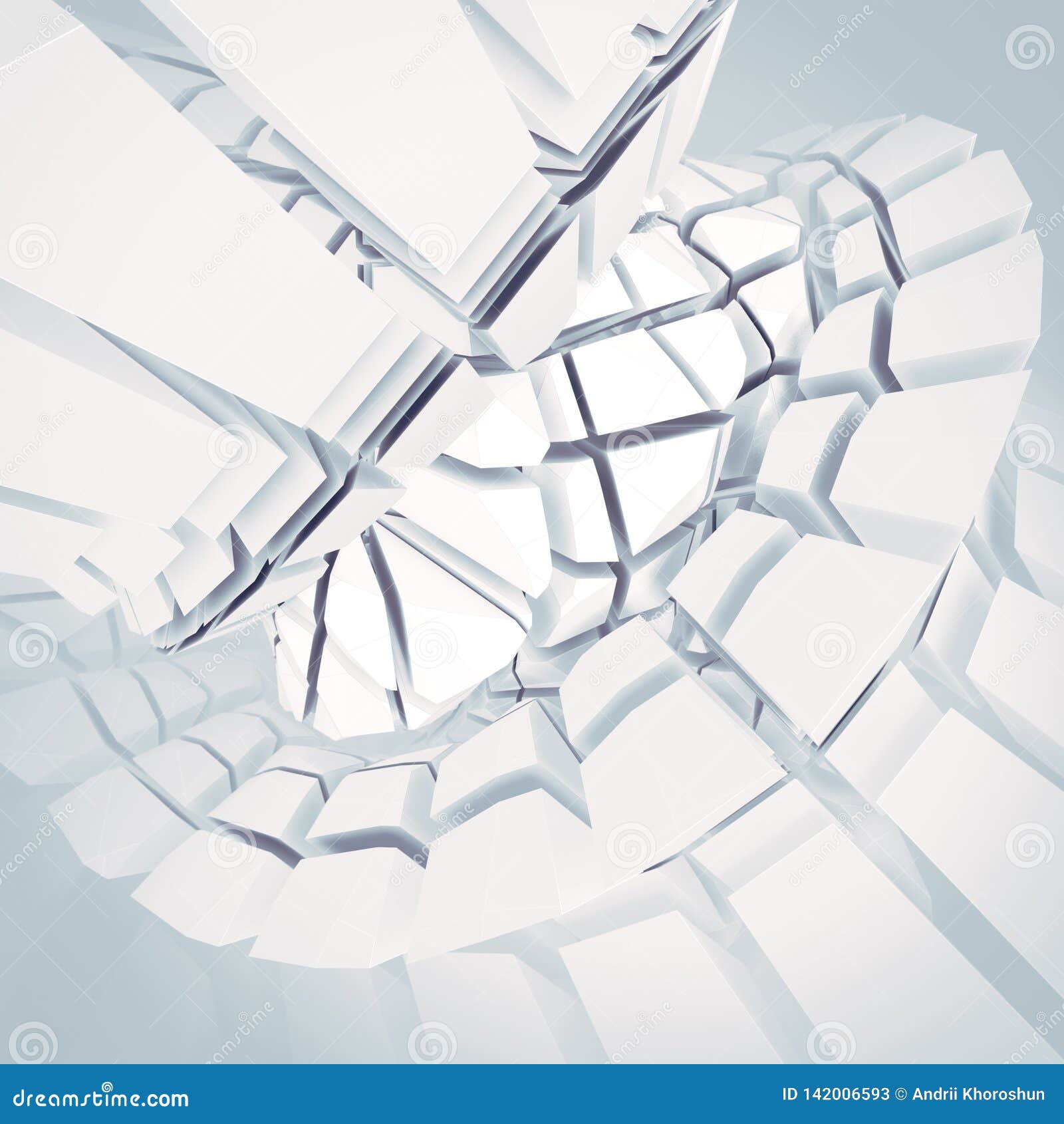 White Pattern of Futuristic Geometric Shapes Surrounded by Mist ...