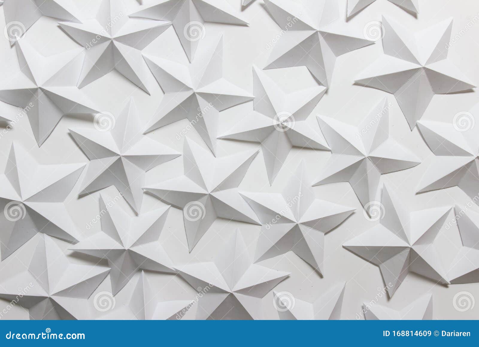 White Backgound with Many Paper Folded Stars Stock Image - Image of ...