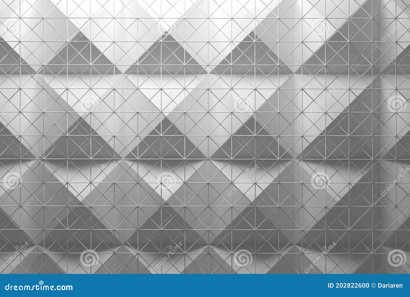 White Pattern with Two Surfaces with Pyramids and Wireframe Mesh Stock ...