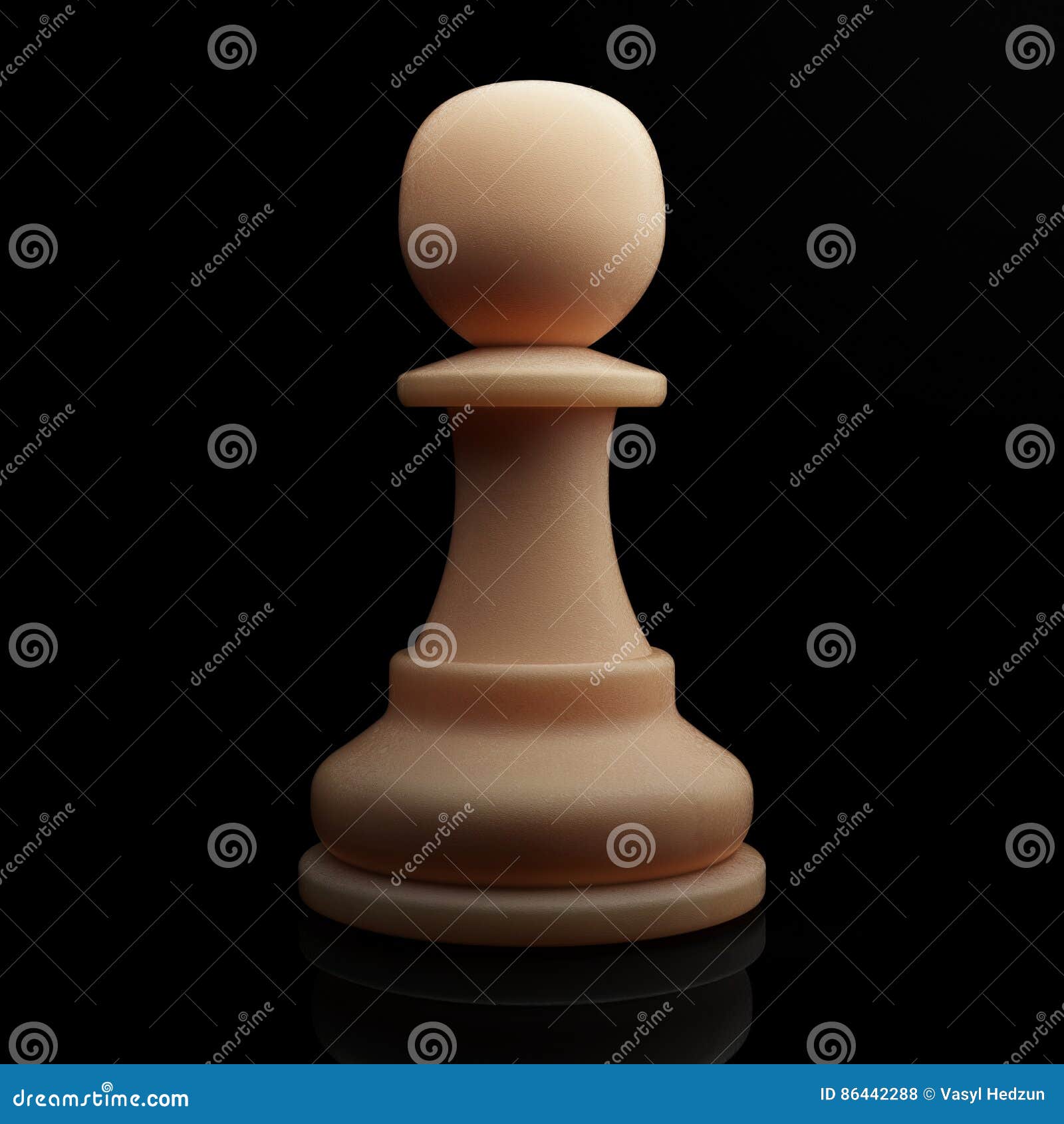White Pawn. Chess figure. stock illustration. Illustration of pawn ...