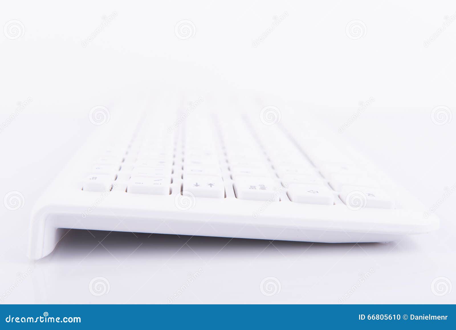 White PC keyboard stock photo. Image of electronic, digital - 66805610