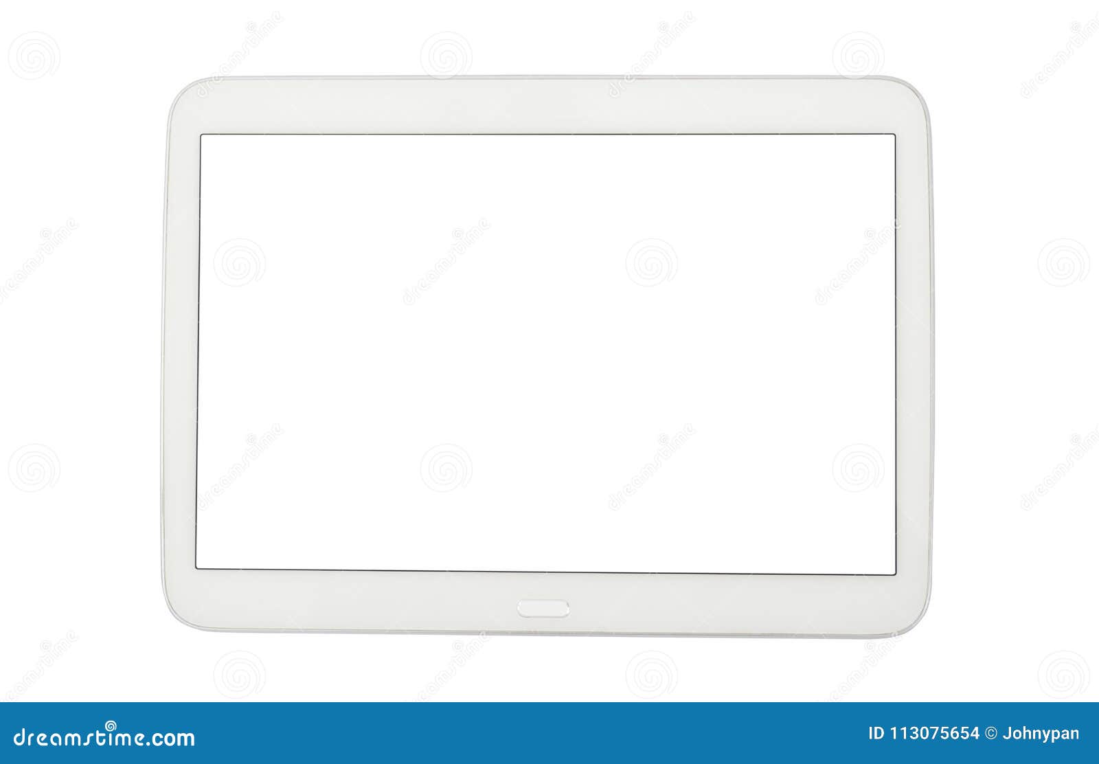 White Pc Tablet with Empty Screen Stock Photo - Image of device, design ...
