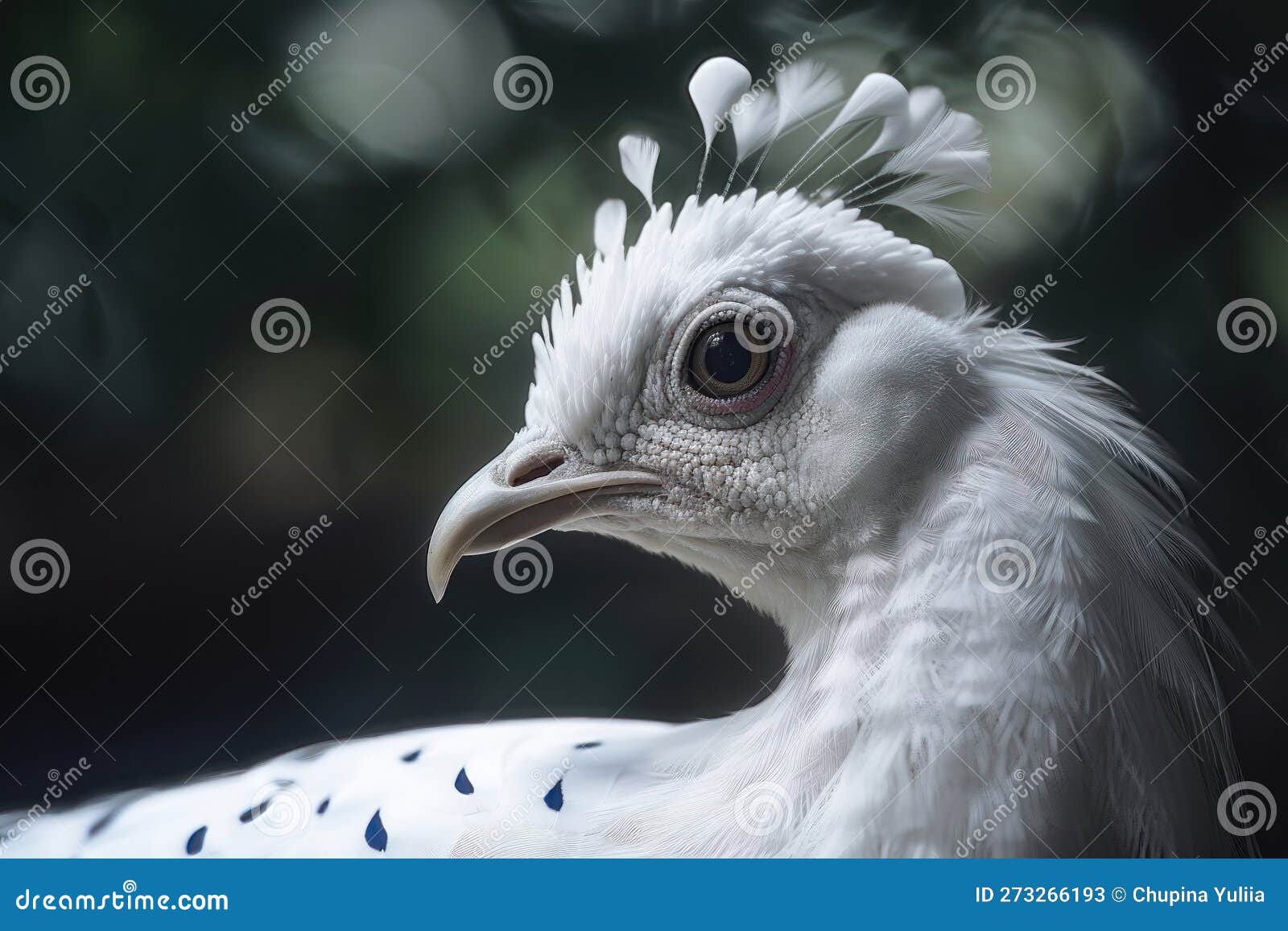 White Peacock Close-up. AI Generated Stock Illustration - Illustration ...