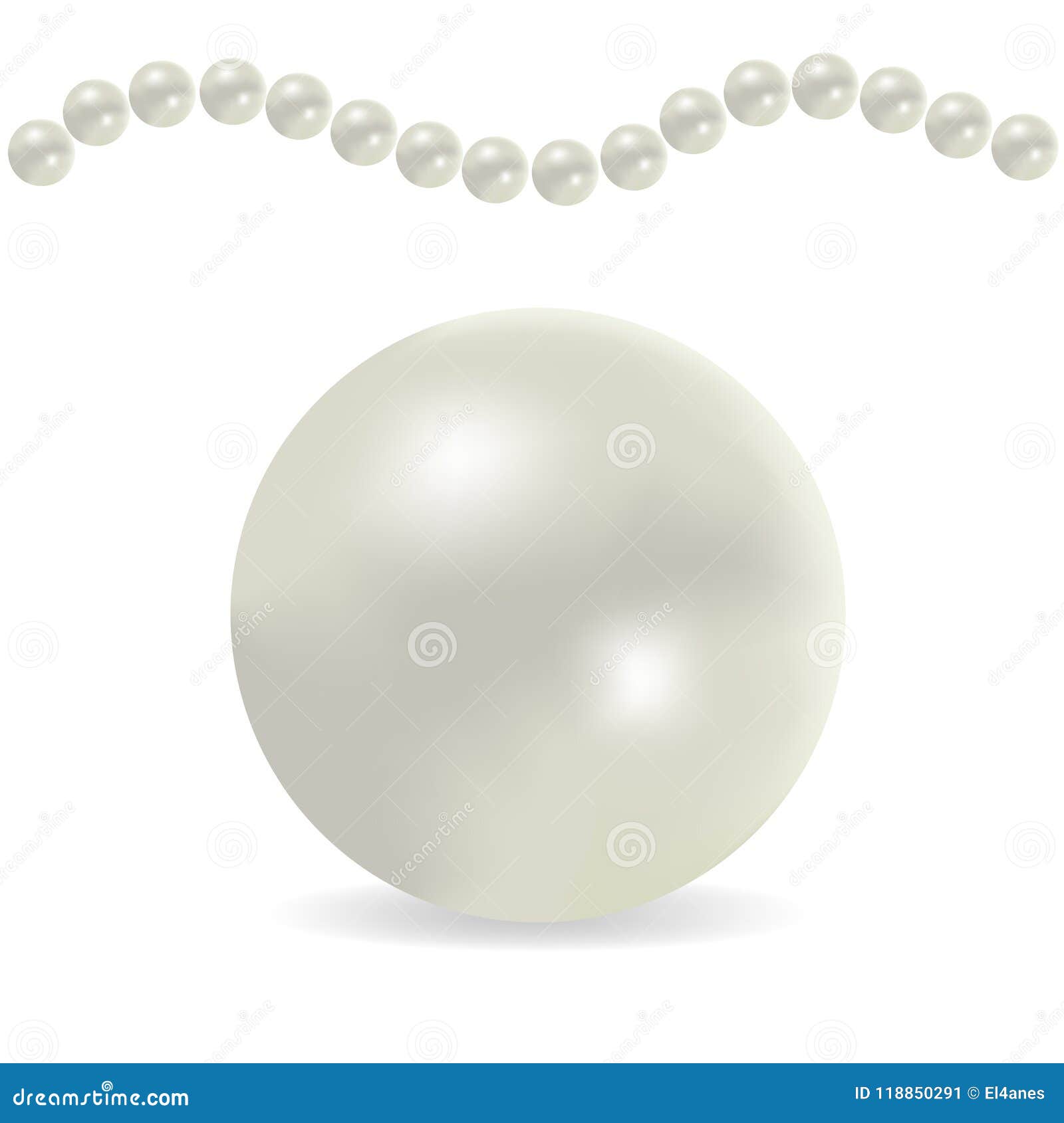 White pearl. Clip art stock vector. Illustration of clip - 118850291