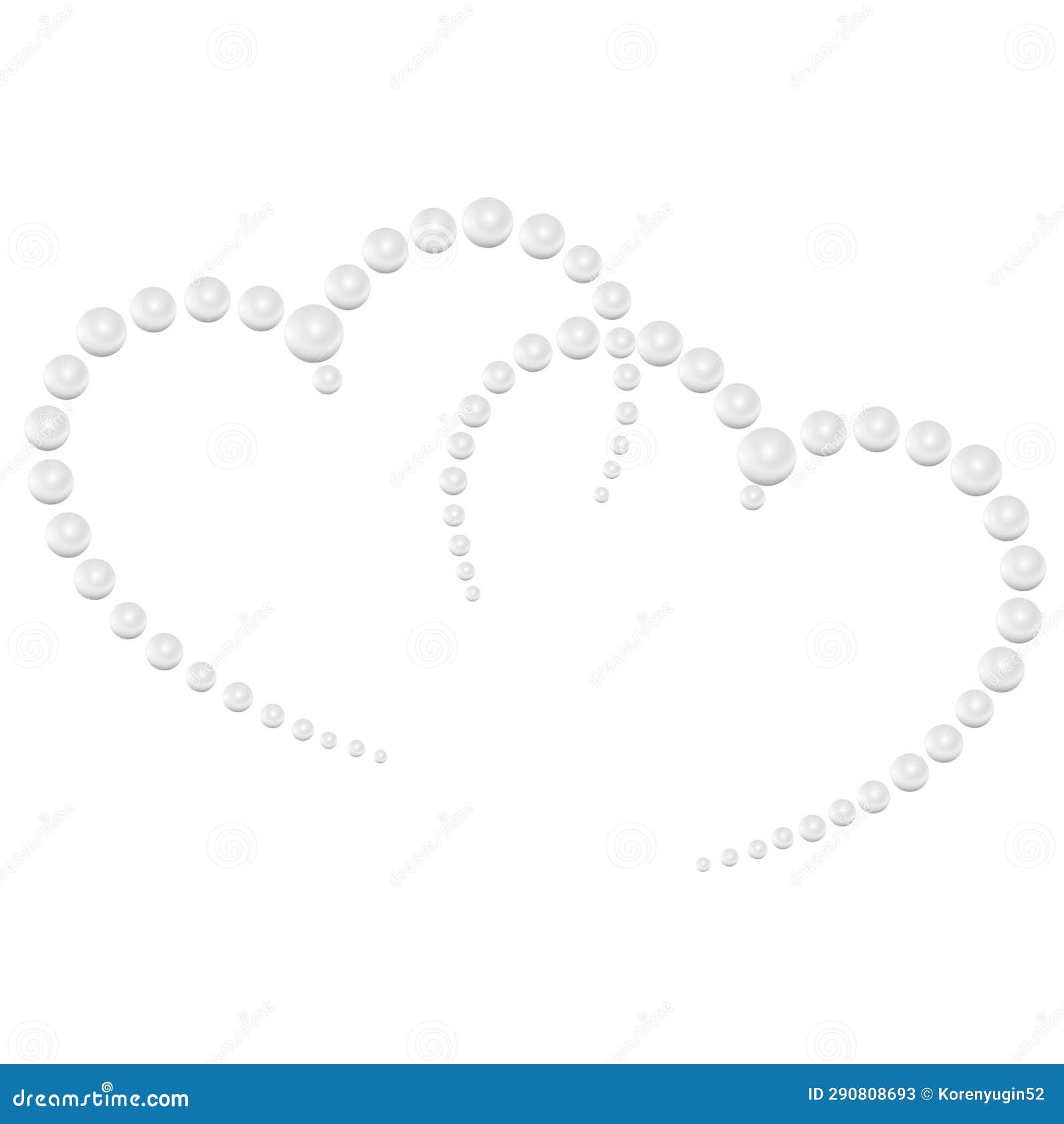 White Pearl Heart Shape Frame Stock Illustration - Illustration of ...