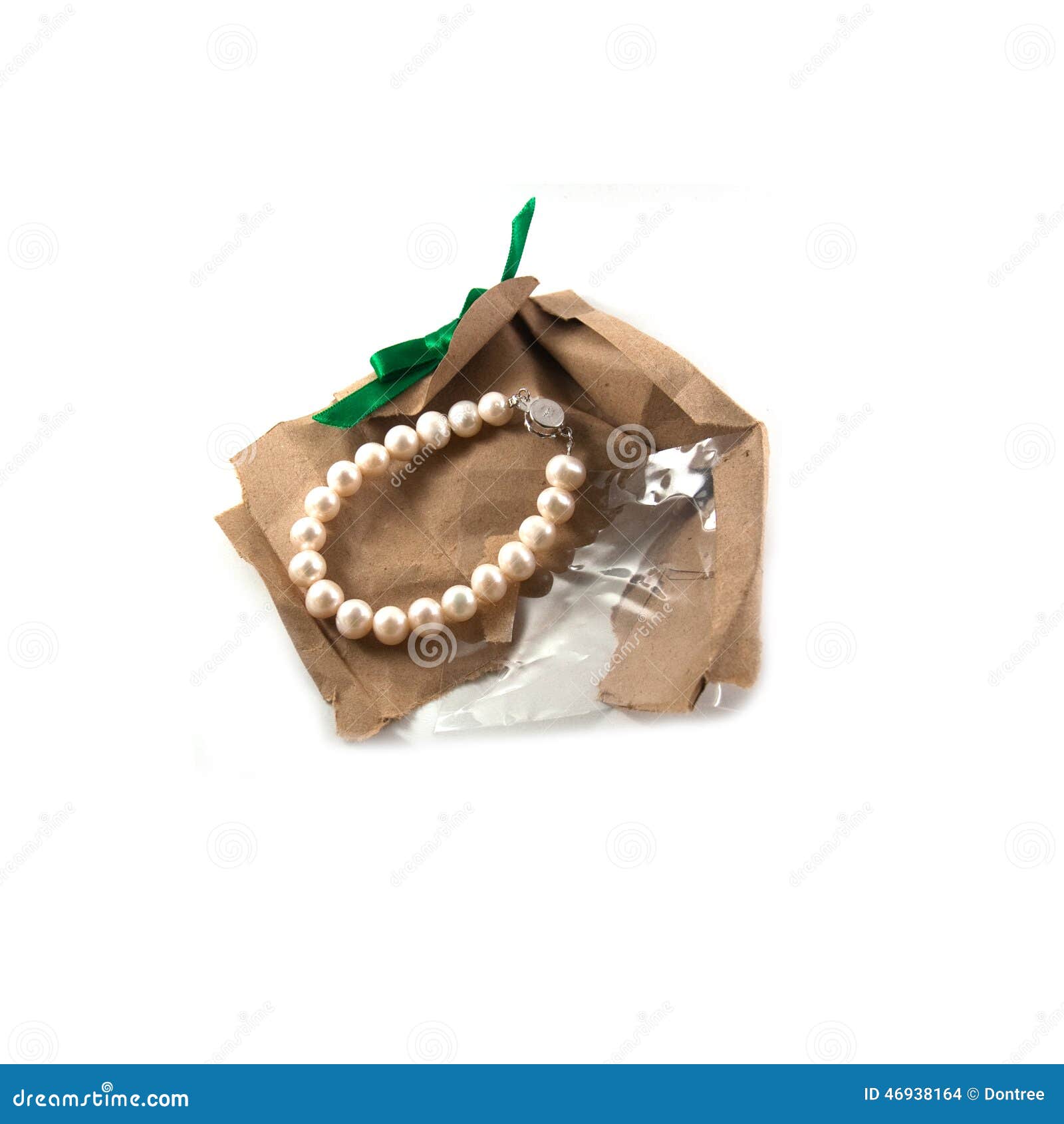 White pearl in paper bag stock photo. Image of fashion - 46938164